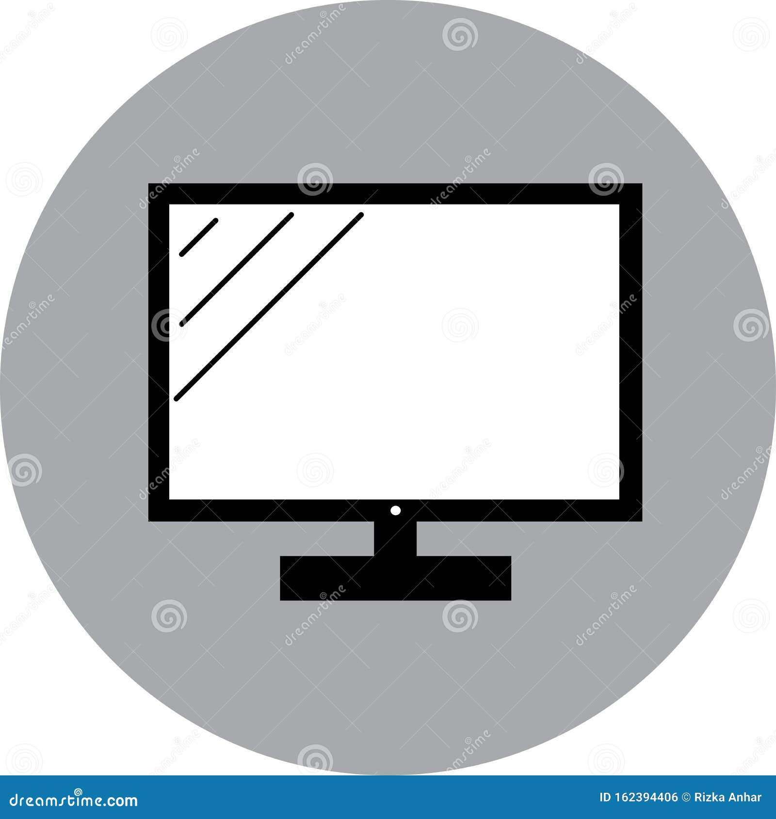 Monitor Illustration Logo or Icon Stock Vector - Illustration of ...