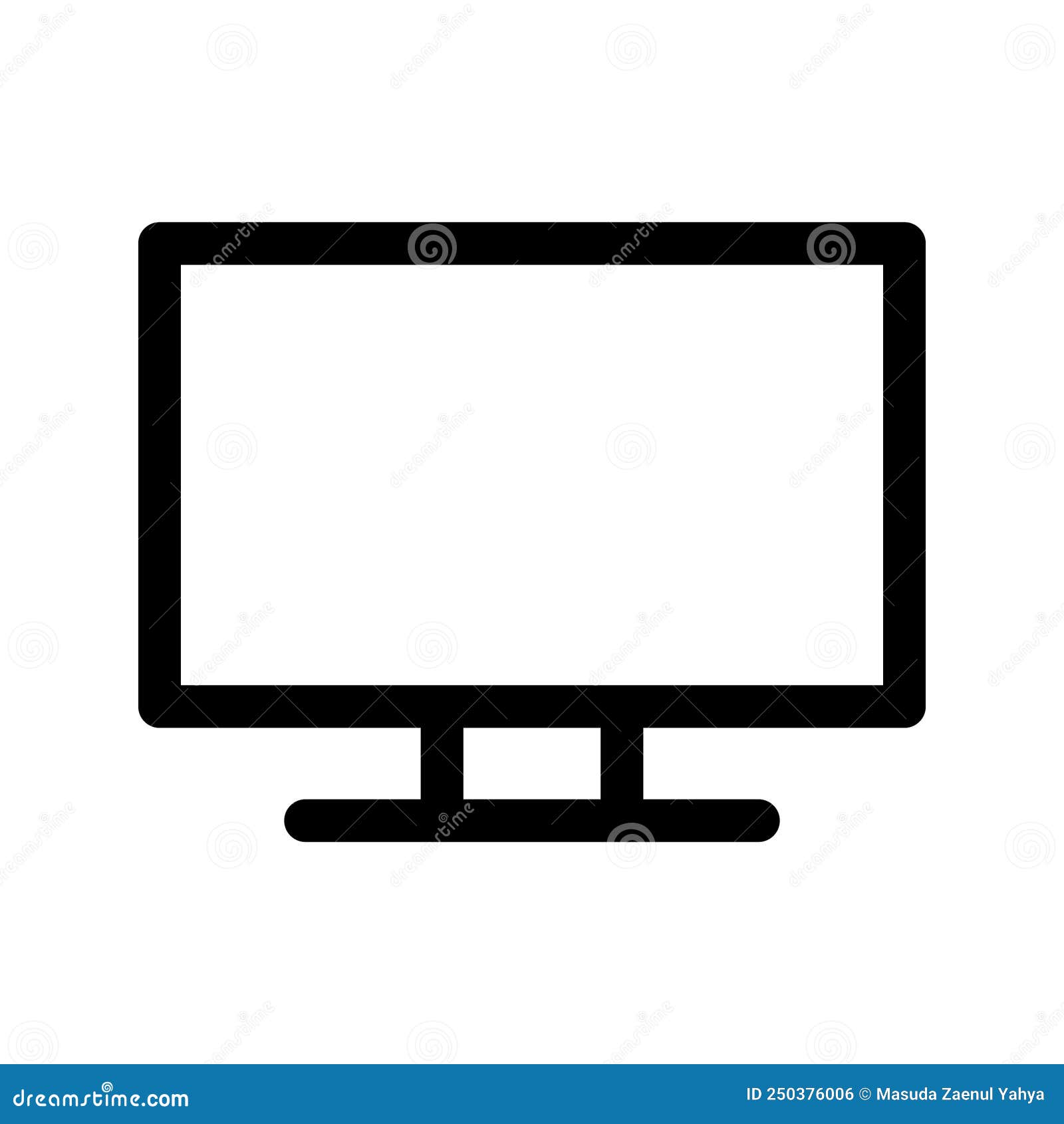 Monitor icon template stock vector. Illustration of equipment - 250376006