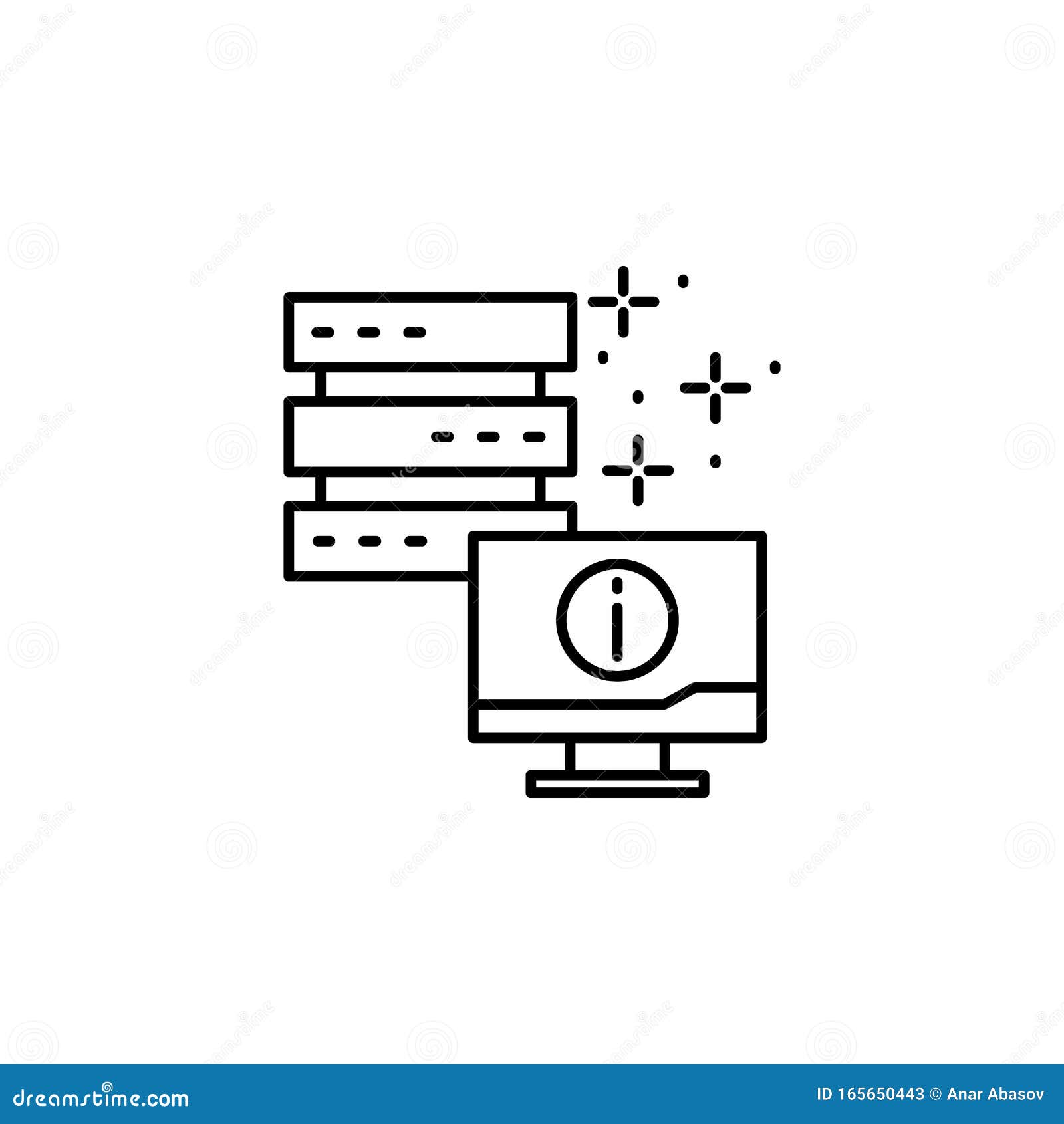 Monitor Information Data Icon. Element of Management Icon Stock ...