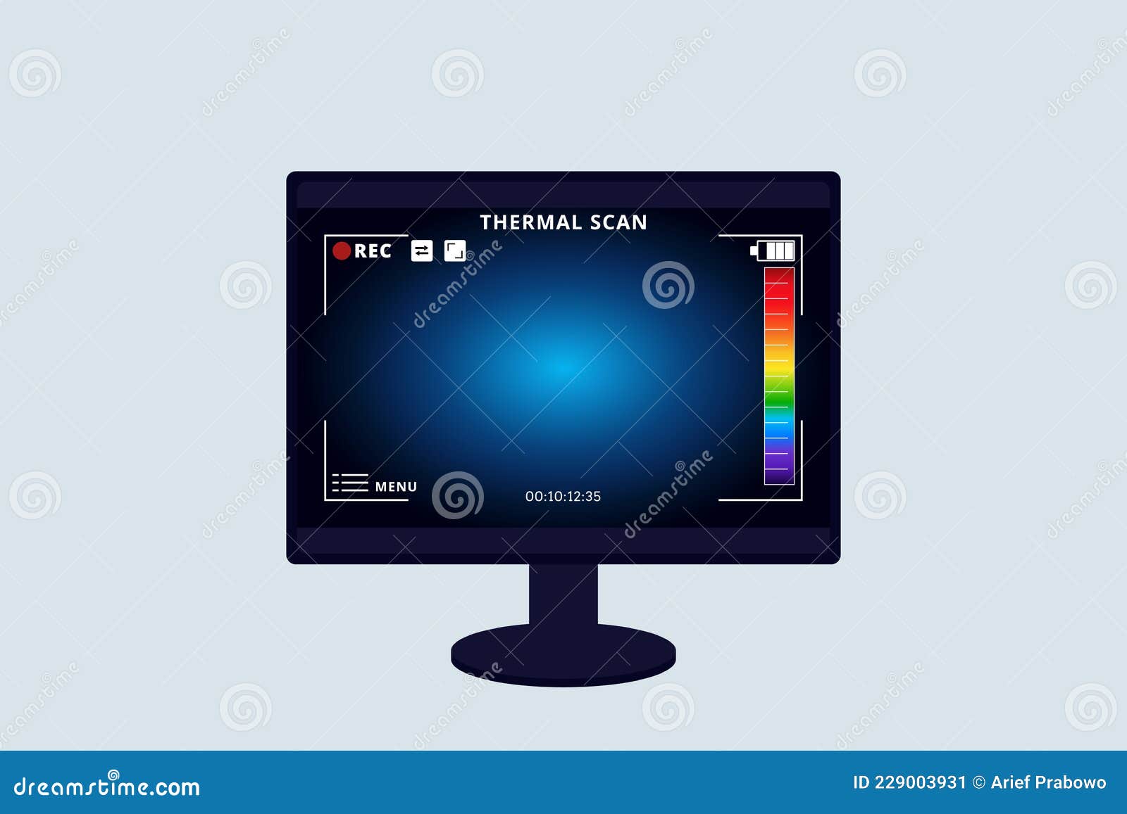 Illustration Vector Graphic of Thermal Image Scanning Monitor. Stock ...