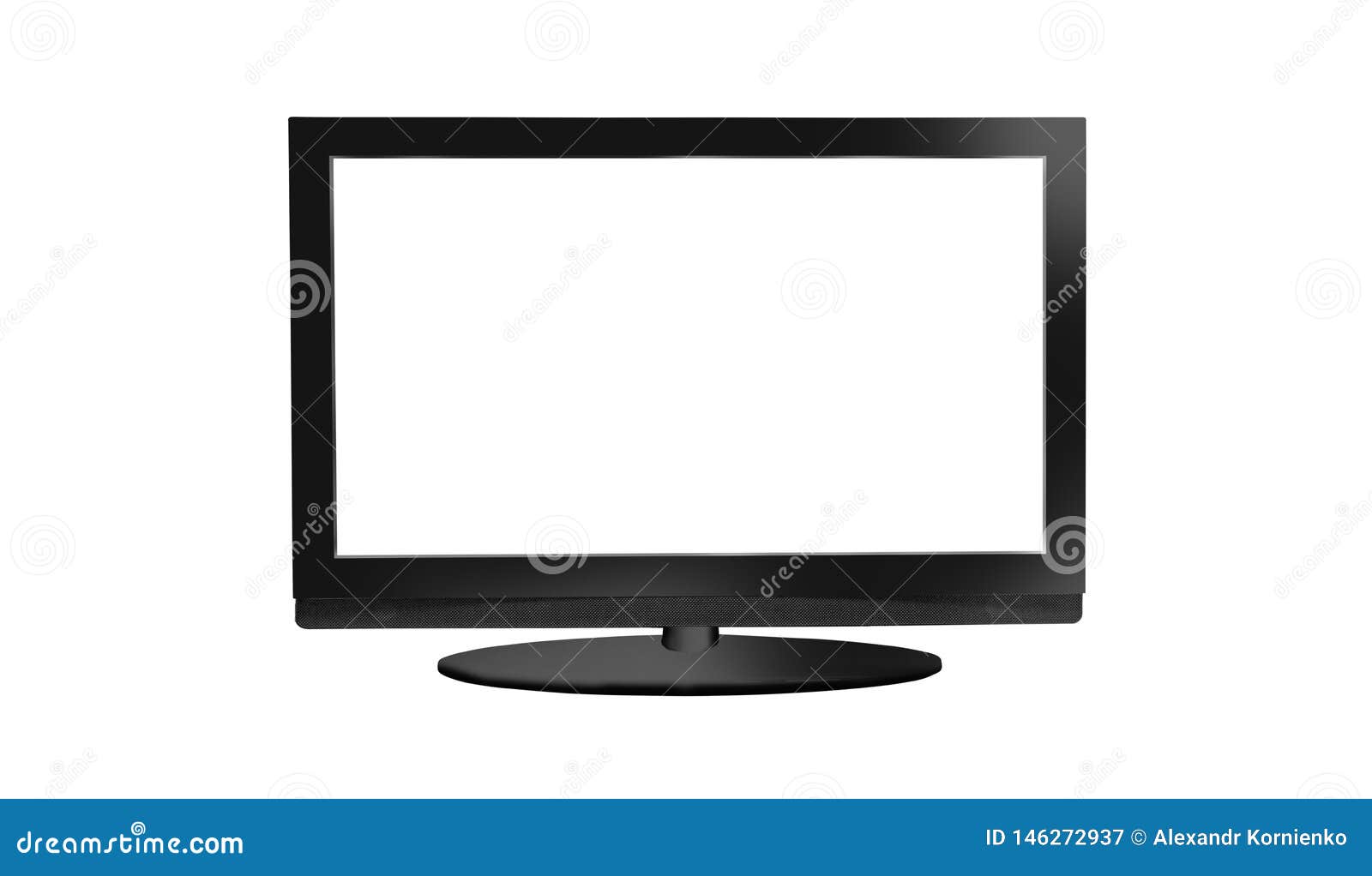 Monitor isolated on white stock image. Image of empty - 146272937