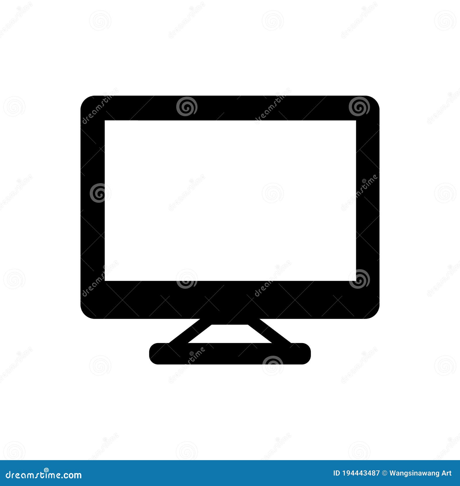 Monitor, Lcd Symbol Line Icon, Vector Illustration Stock Vector ...