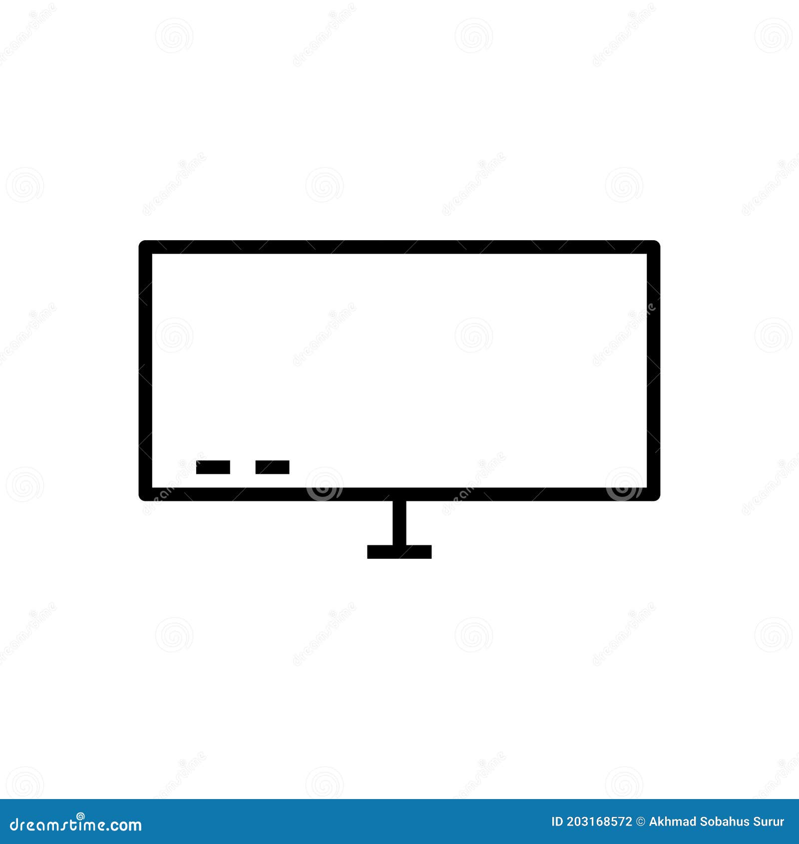 Monitor Line Icon. Simple Design Editable. Design Illustration Stock ...