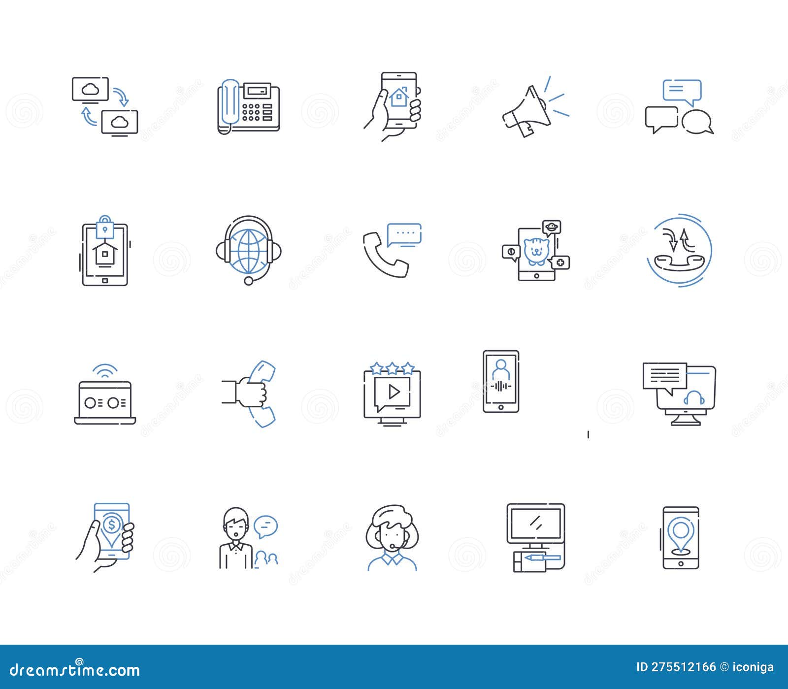 Monitor Line Icons Collection. Display, Screen, Panel, Resolution, Size ...