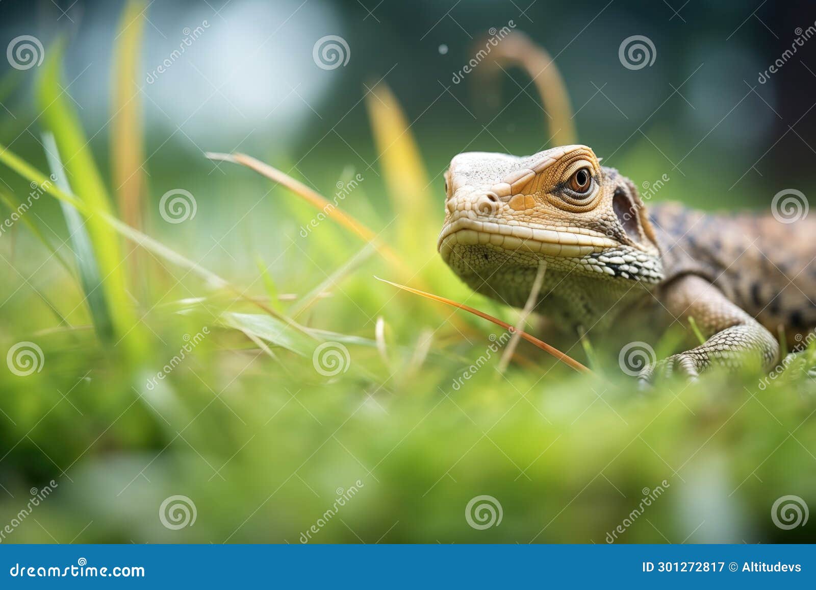 Monitor Lizard Stalking a Grasshopper Stock Image - Image of wildlife ...