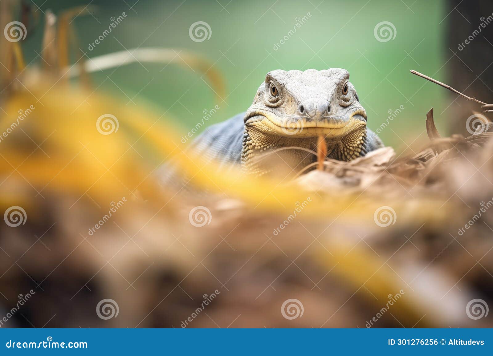 Monitor Lizard Stealthily Approaching a Nest Stock Photo - Image of ...