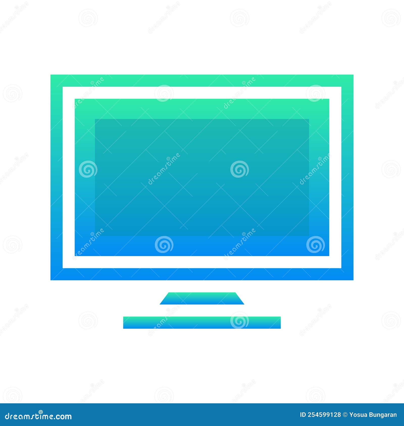 Monitor Logo Gradient Design Template Icon Element Stock Vector ...