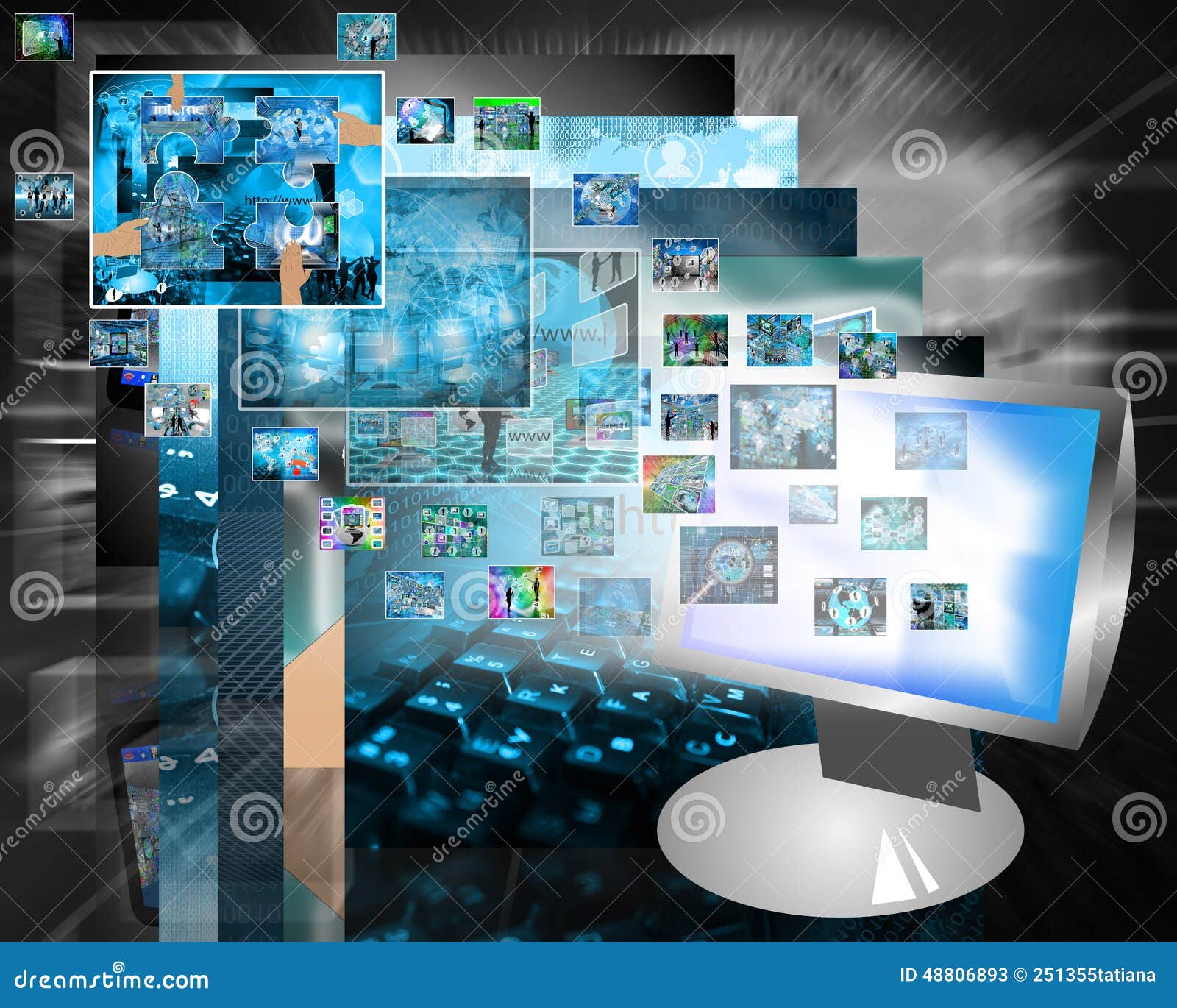 Monitor stock image. Image of connection, information - 48806893