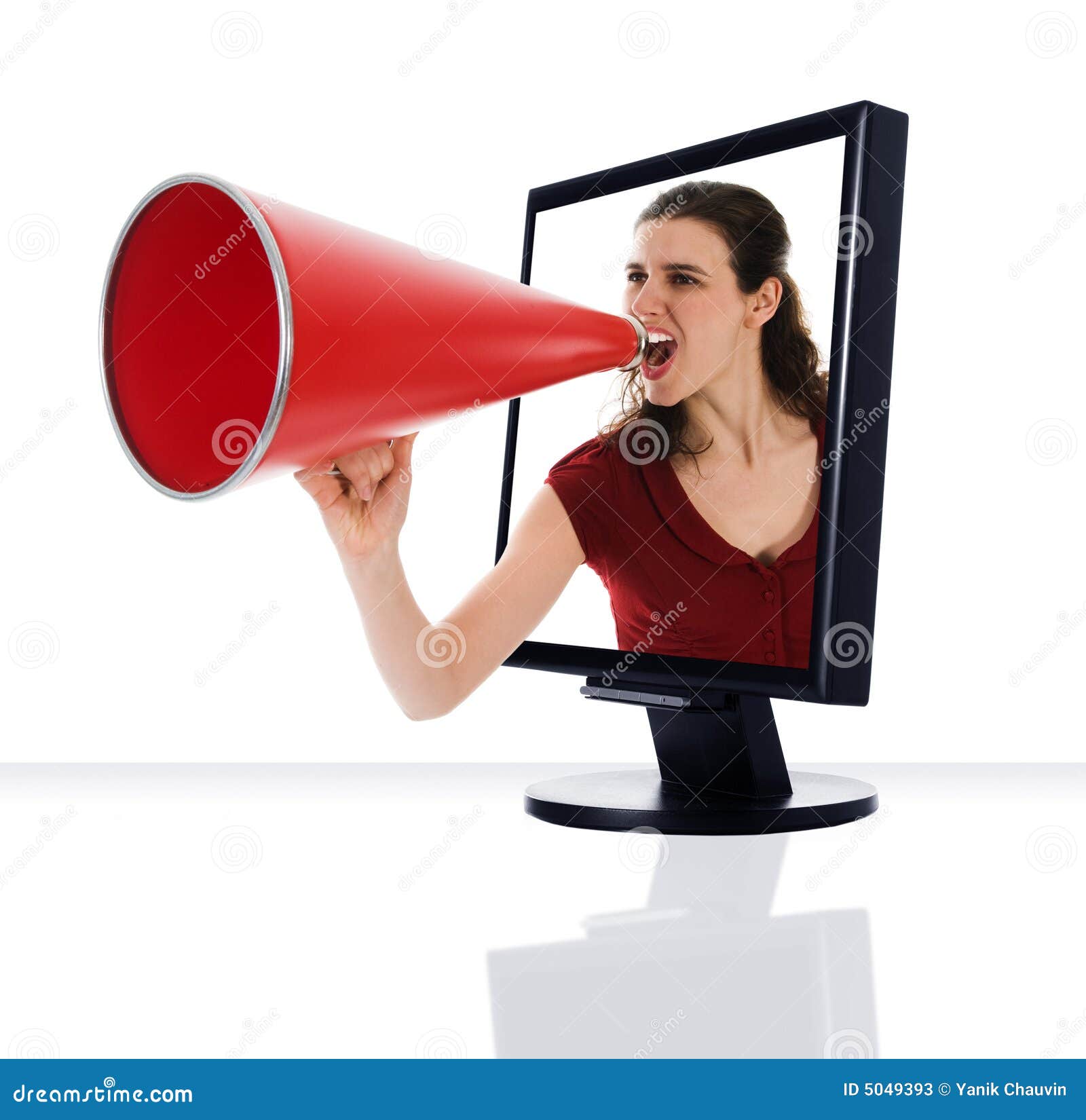 Monitor Megaphone stock image. Image of news, employee - 5049393