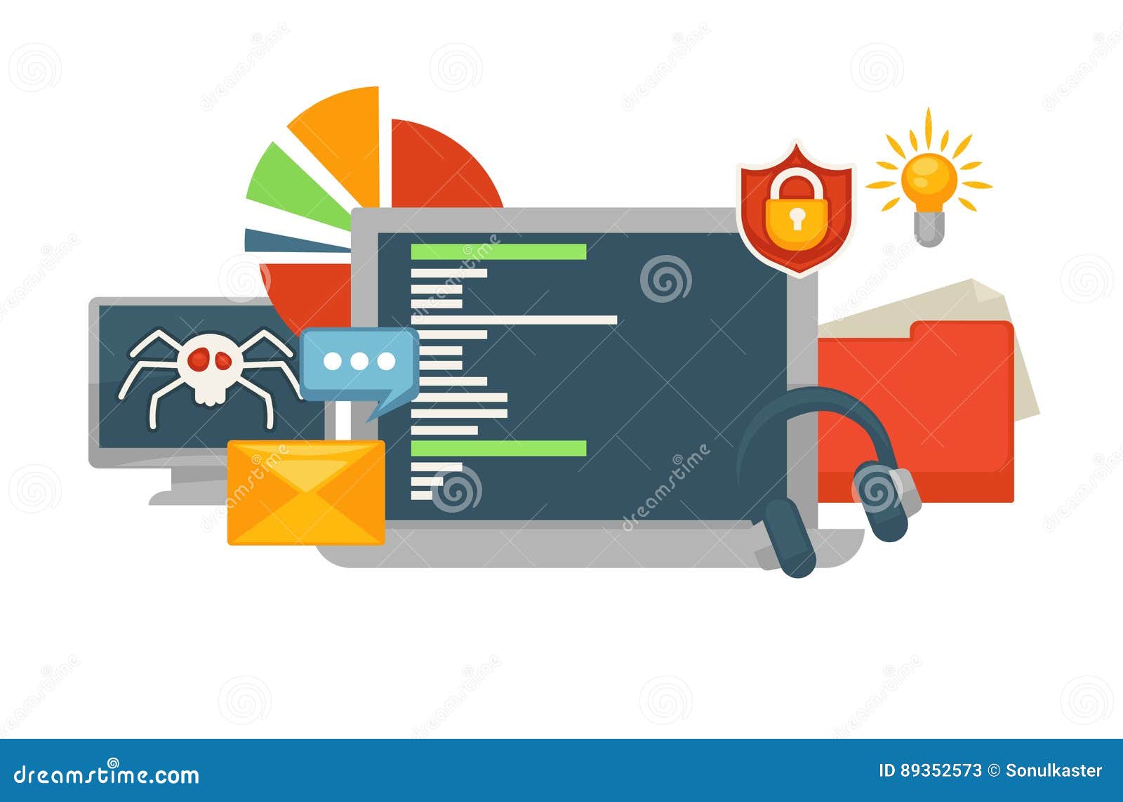 Monitor Met Het Binnendrongen in Een Beveiligd Computersysteem Database ...
