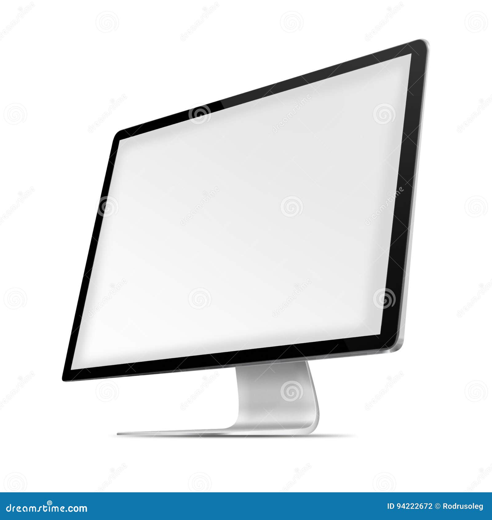 Monitor Moderno Del Computer Dello Schermo Piano Illustrazione di Stock ...