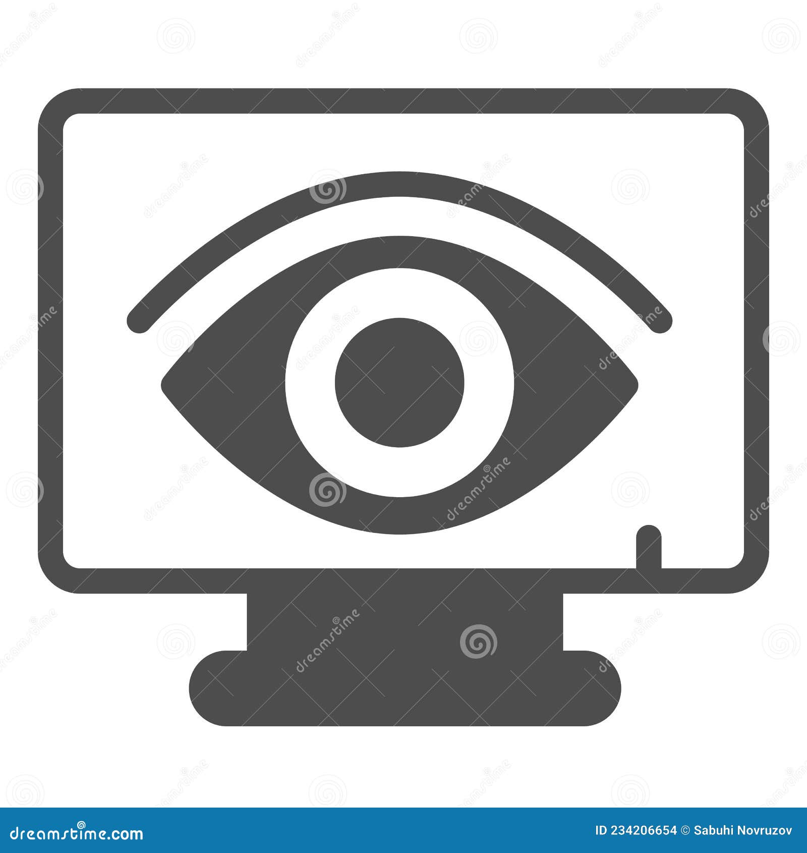 Monitor Monoblock, Security, Eye, Observervation Solid Icon, CCTV ...