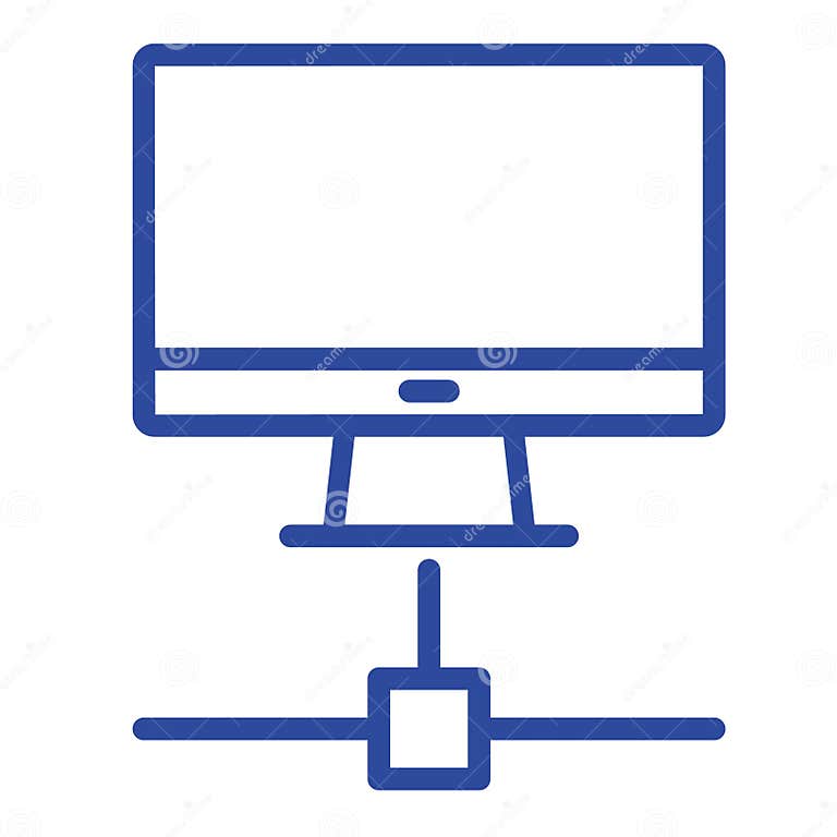 Monitor Networking Isolated Vector Icon Which Can Easily Modify or Edit ...