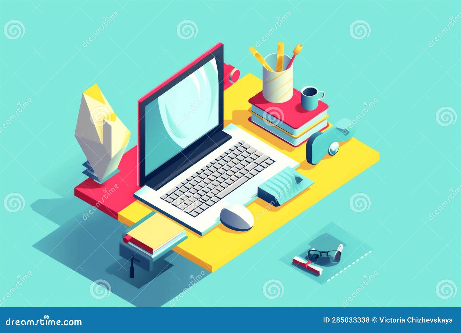 Design Web Icon Laptop Colours Background Computer Technology Business ...