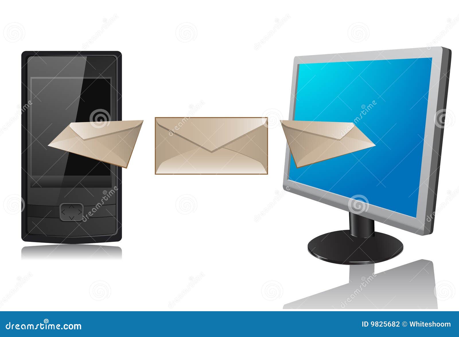 Monitor and phone stock vector. Illustration of global - 9825682