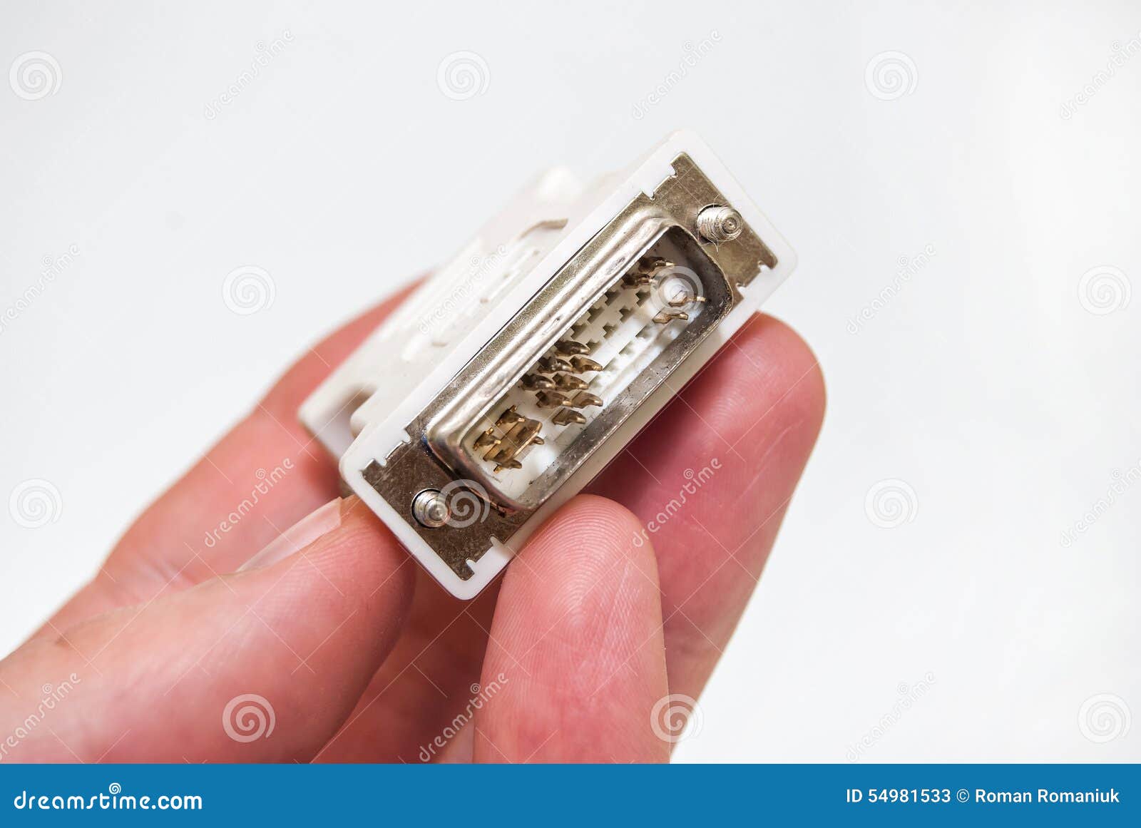 Monitor plug DVI stock image. Image of convert, component - 54981533