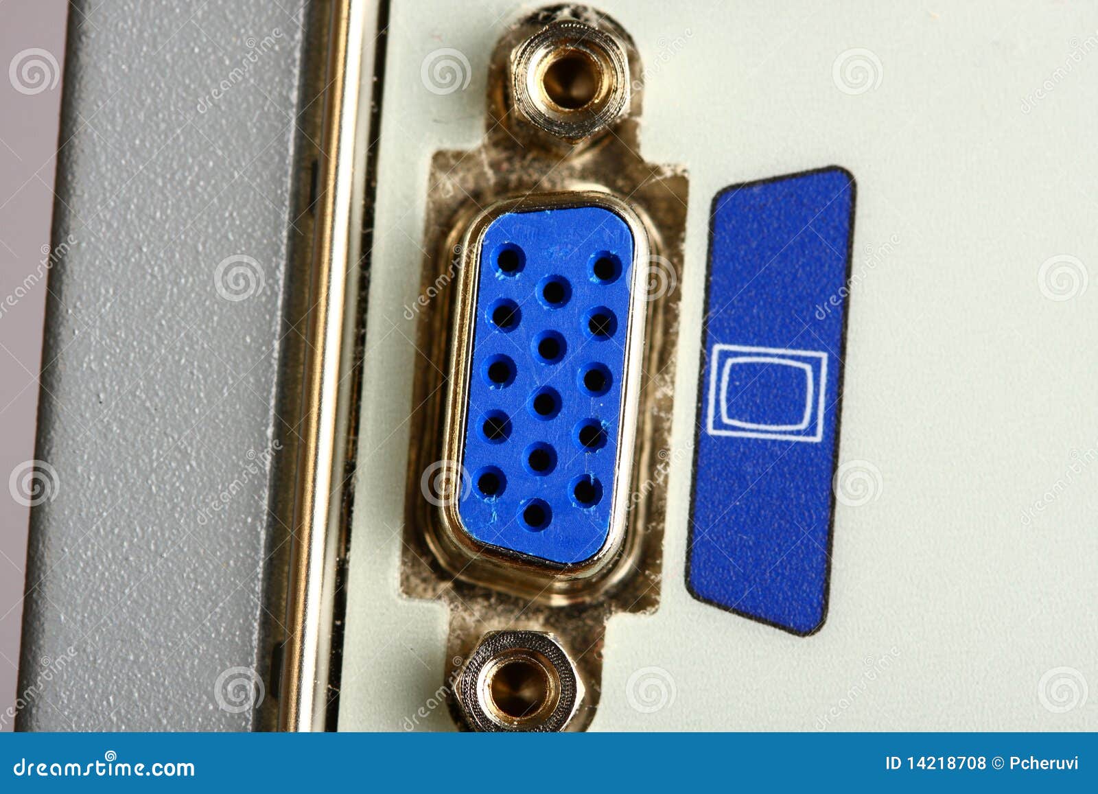 Monitor Port stock photo. Image of motley, cable, macro - 14218708