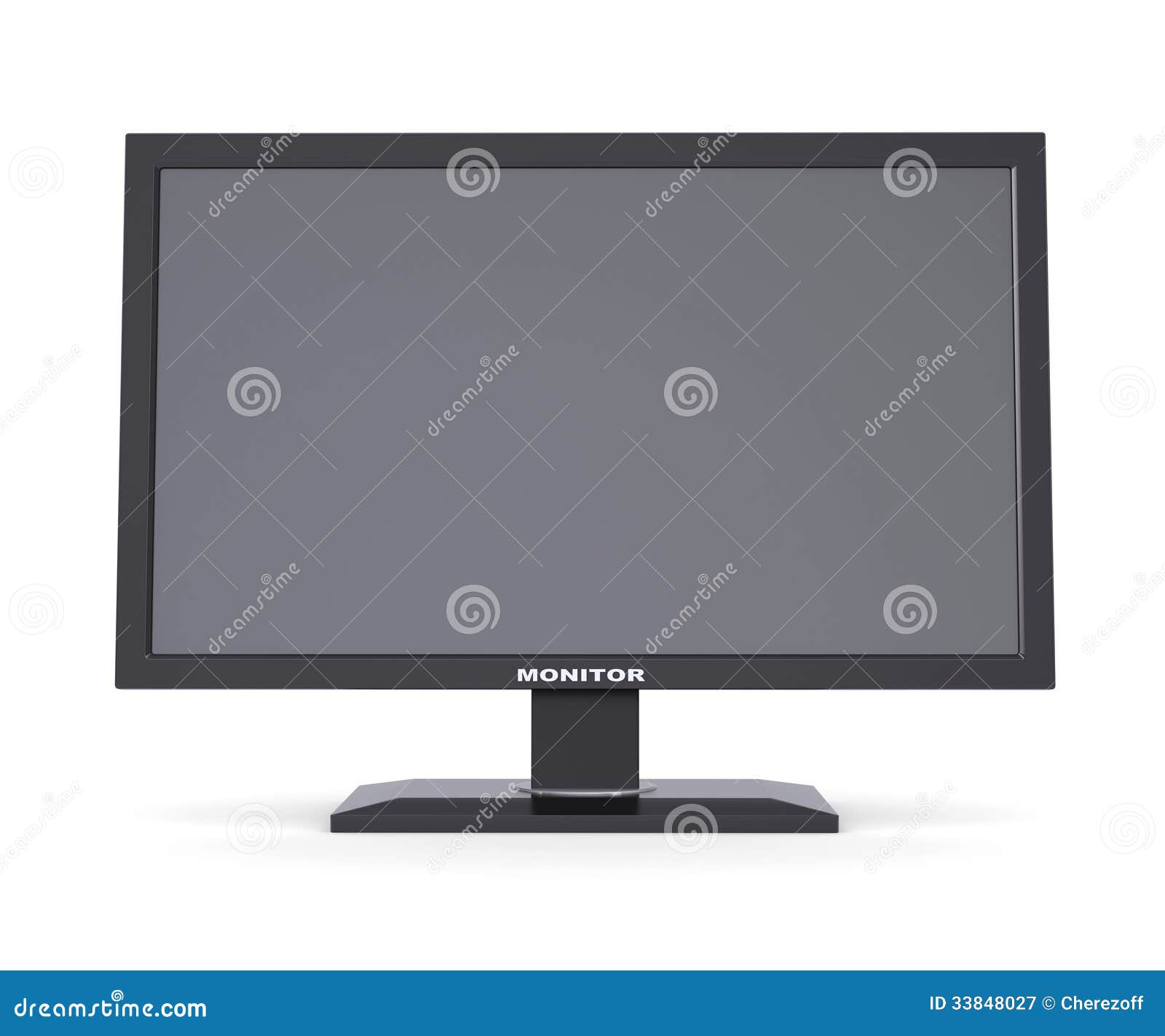 Monitor preto imagem de stock. Imagem de preto, fundo - 33848027