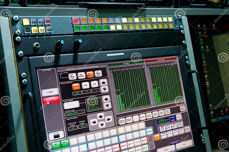 Monitor for Process Control in the Studio Recording Broadcast Stock ...