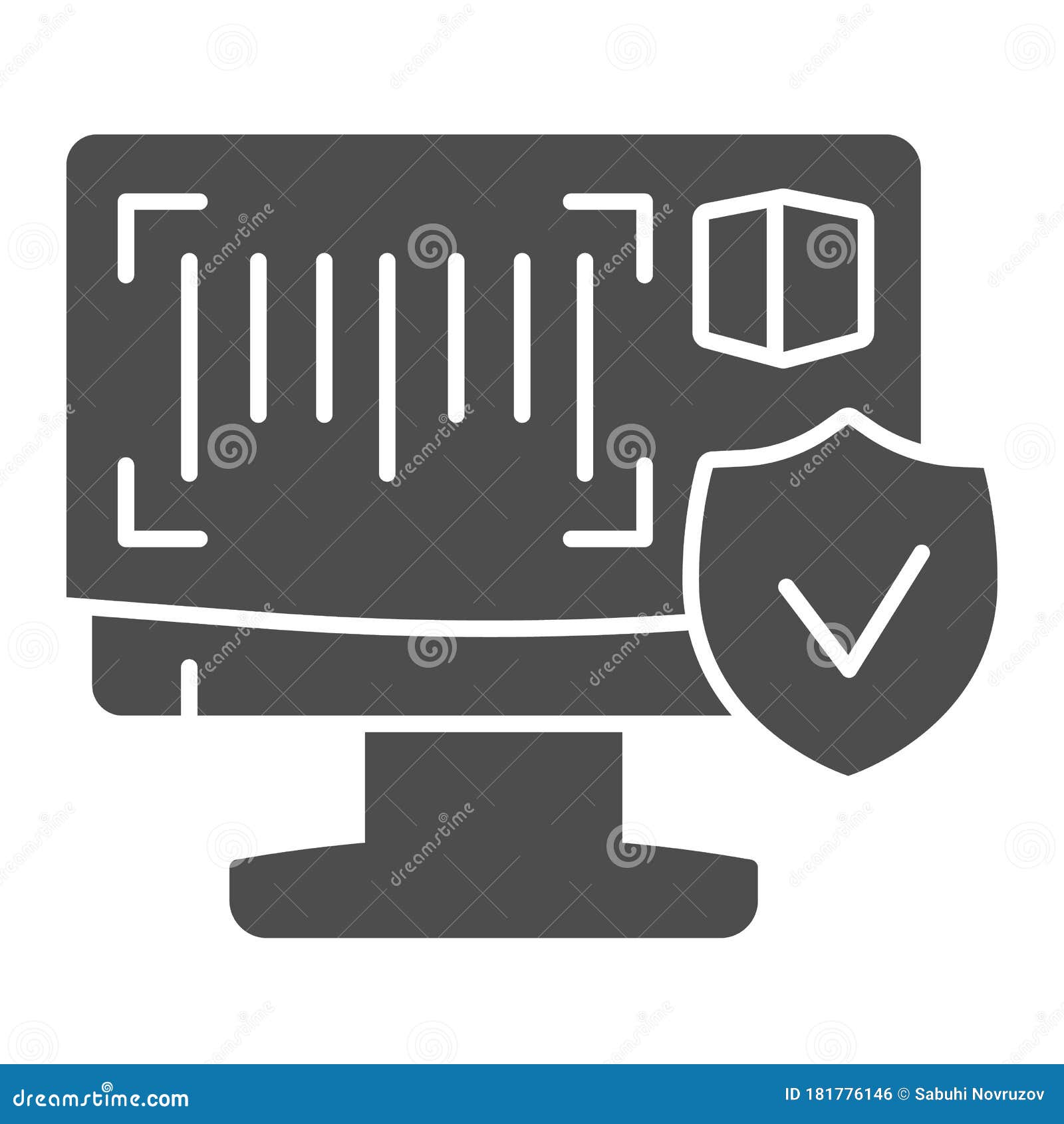 Monitor and Product Barcode Solid Icon, Logistic and Delivery Service ... Monitor and Product Barcode Solid Icon, Logistic and Delivery Service ...