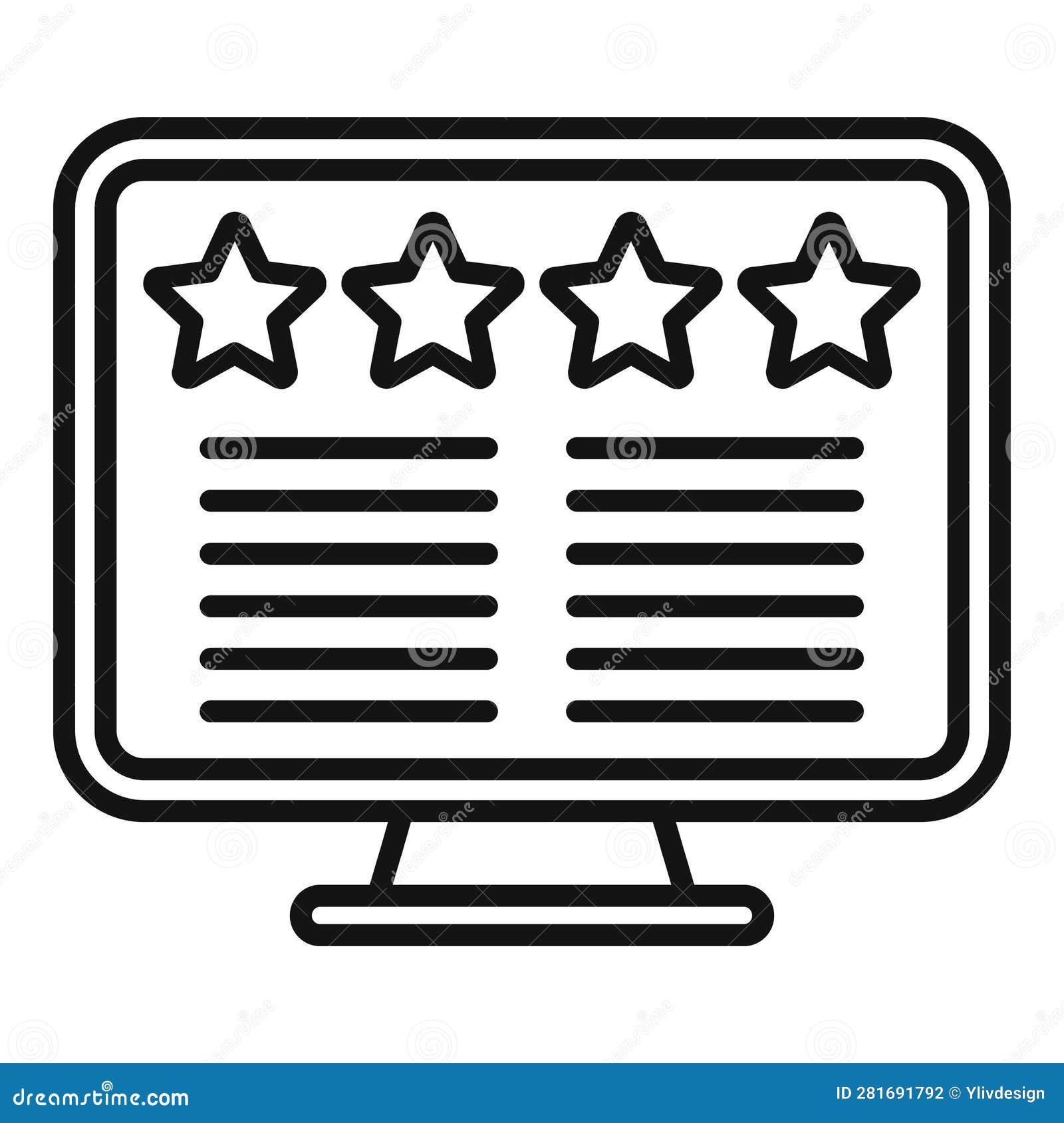 Monitor Reward Icon Outline Vector. Medal Winner Stock Vector ...