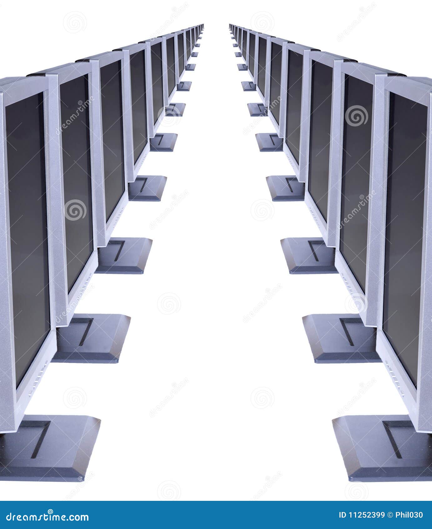 Monitor Rows stock image. Image of electronics, white - 11252399