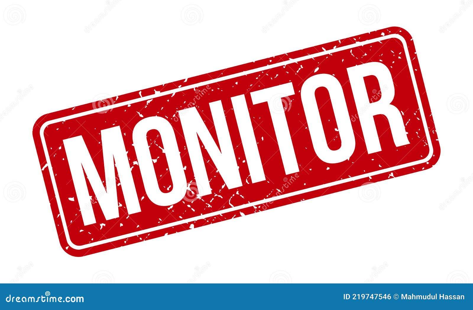 Monitor Rubber Stamp. Red Monitor Rubber Grunge Stamp Seal Vector ...