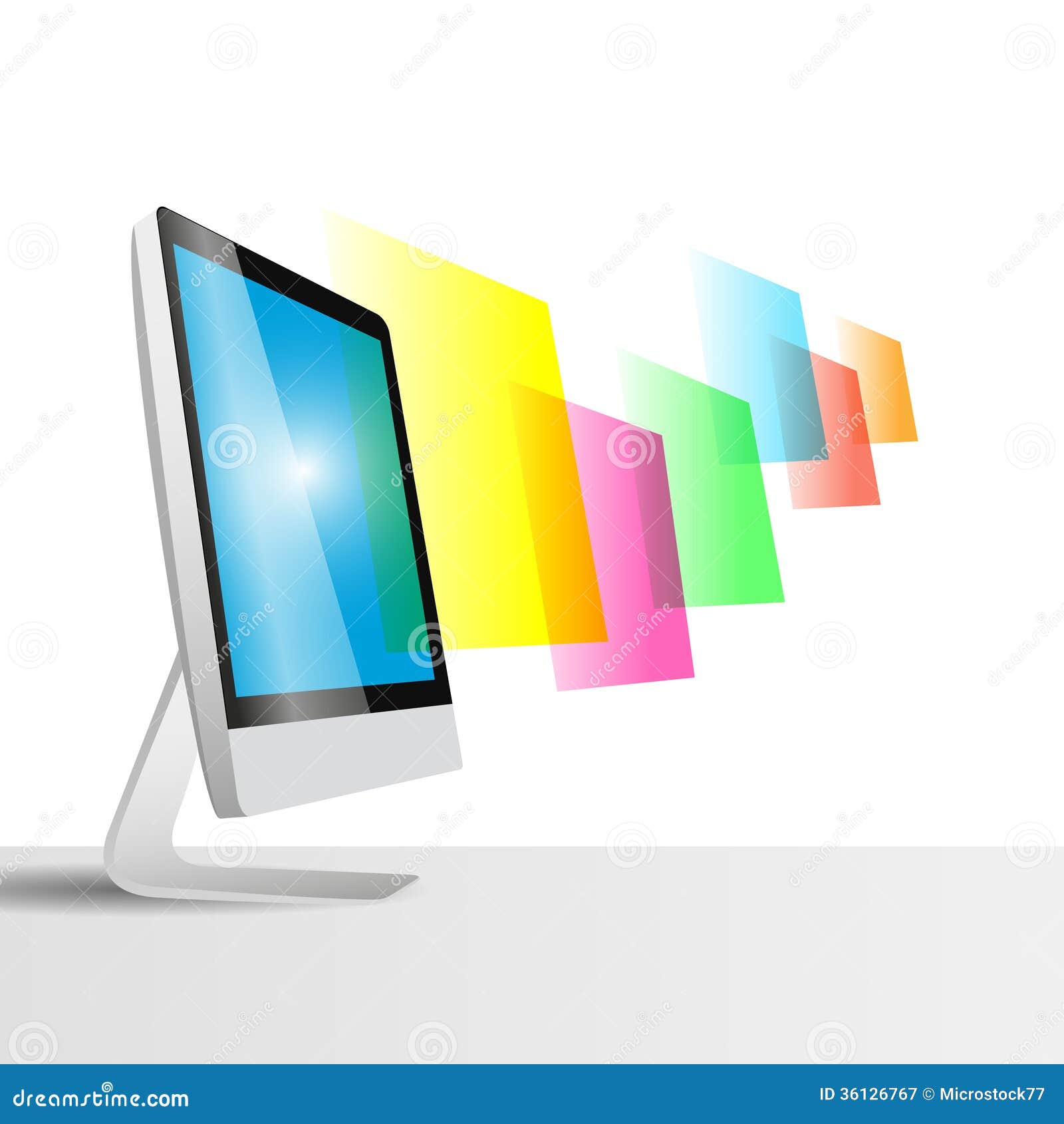 Monitor Screen Color Design Stock Vector - Illustration of business ...
