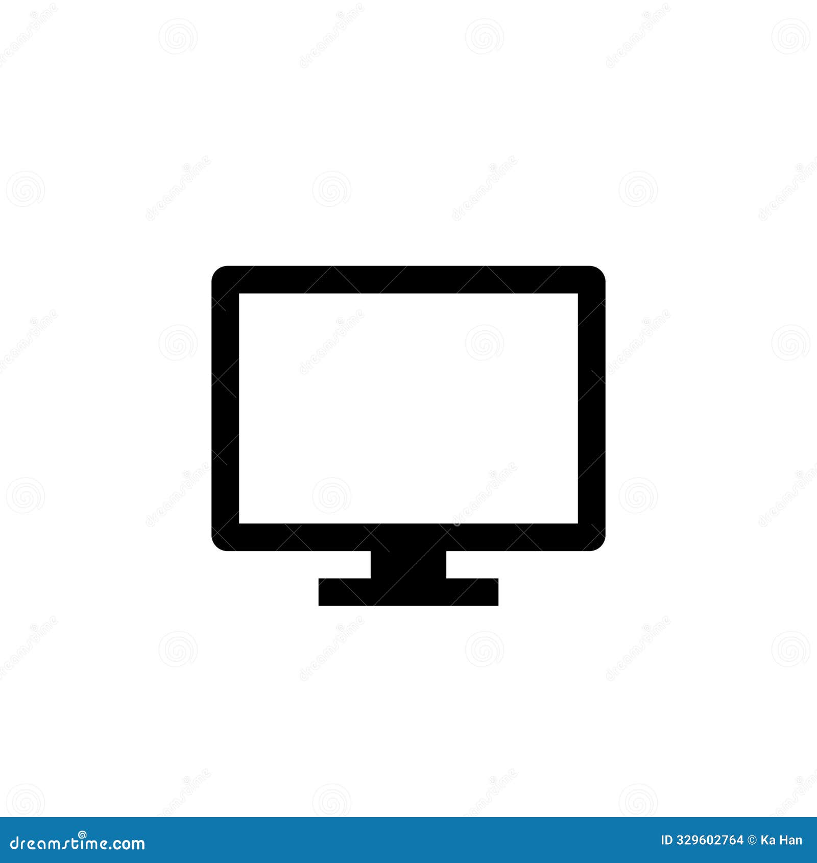 Monitor Screen Computer Icon Isolated on White Background. Display Pc ...