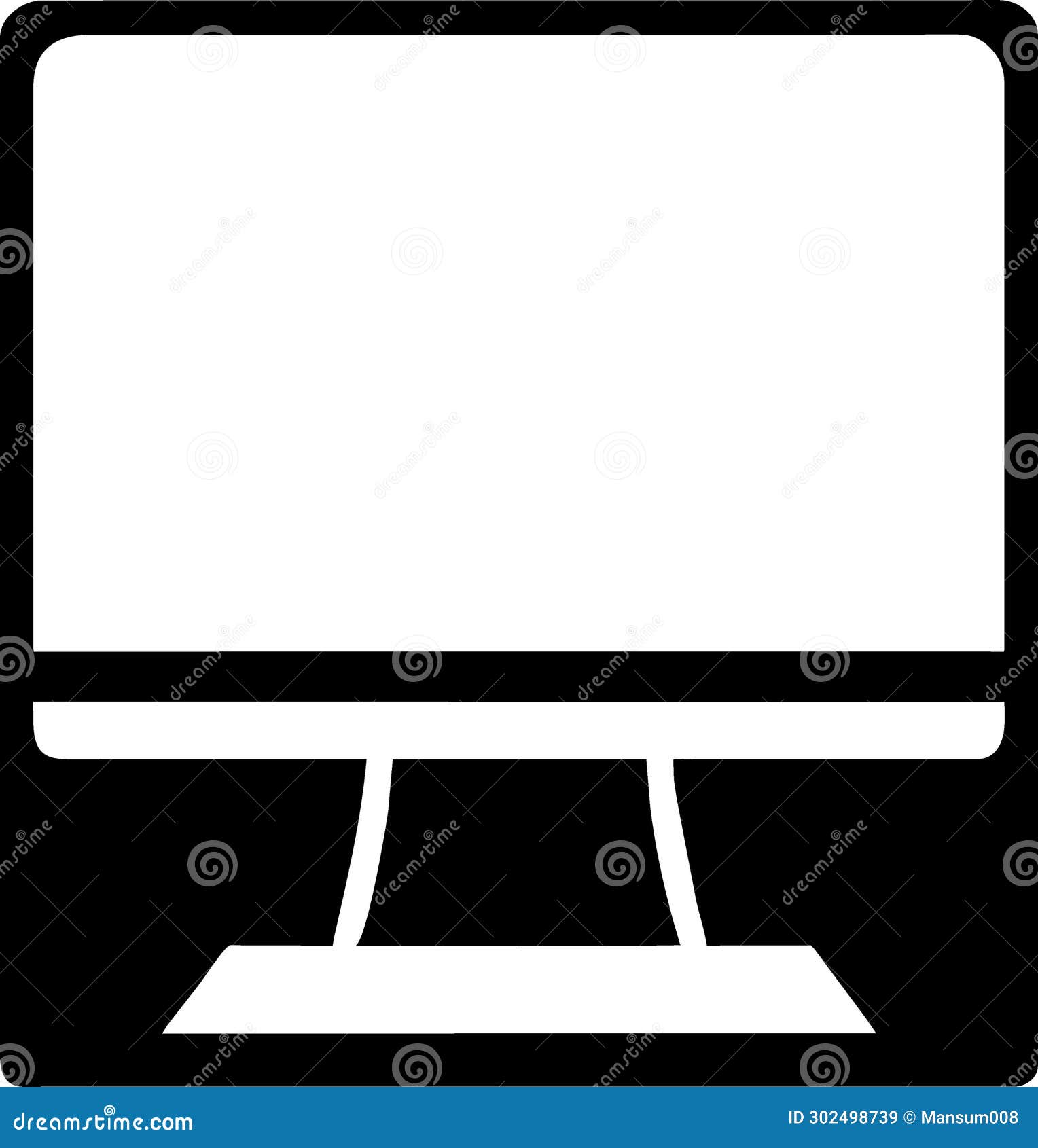 Monitor Screen Computer Icon in Outline Style Stock Illustration ...