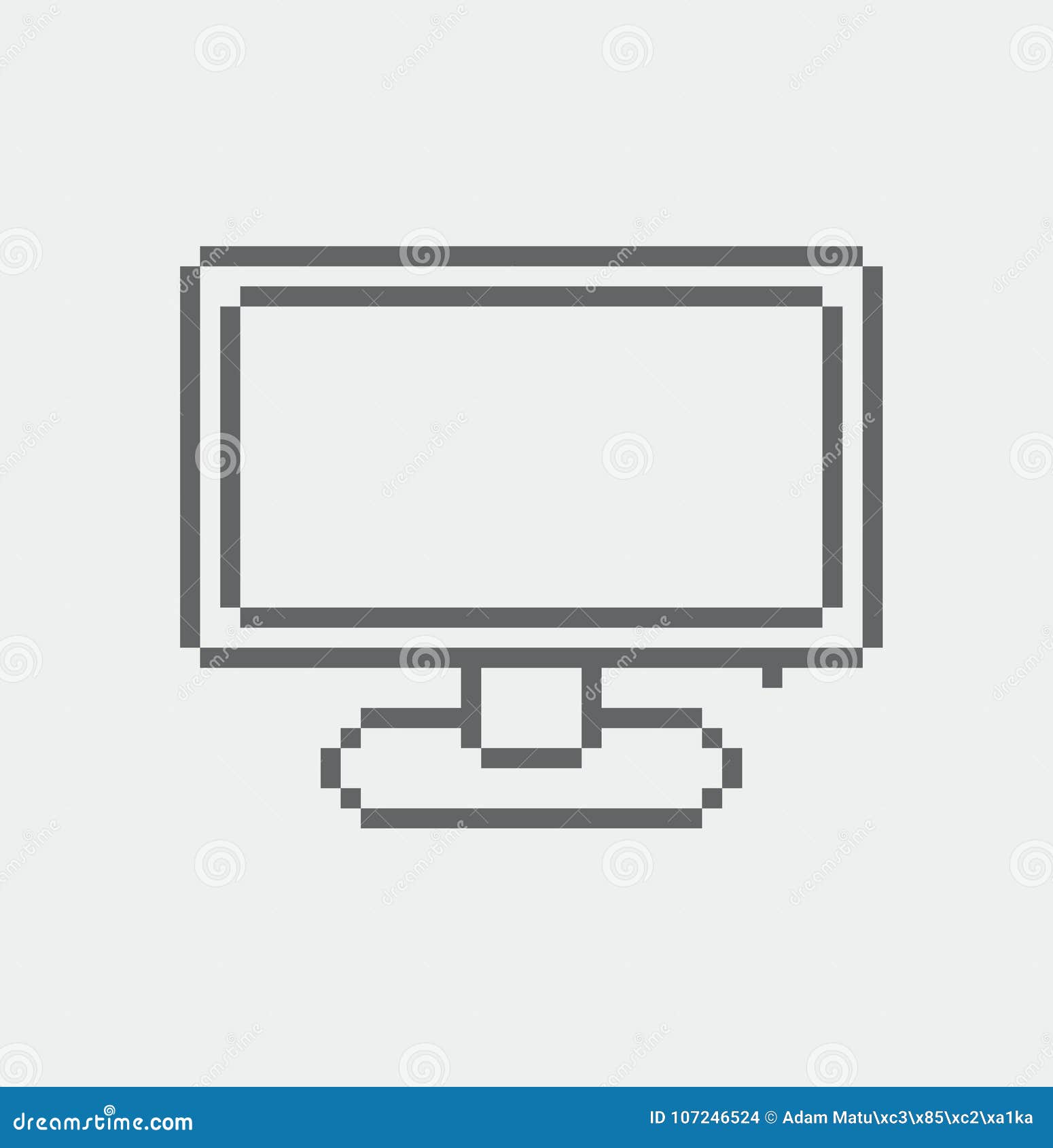 Monitor Screen pixel Icon, stock illustration. Illustration of screen ...
