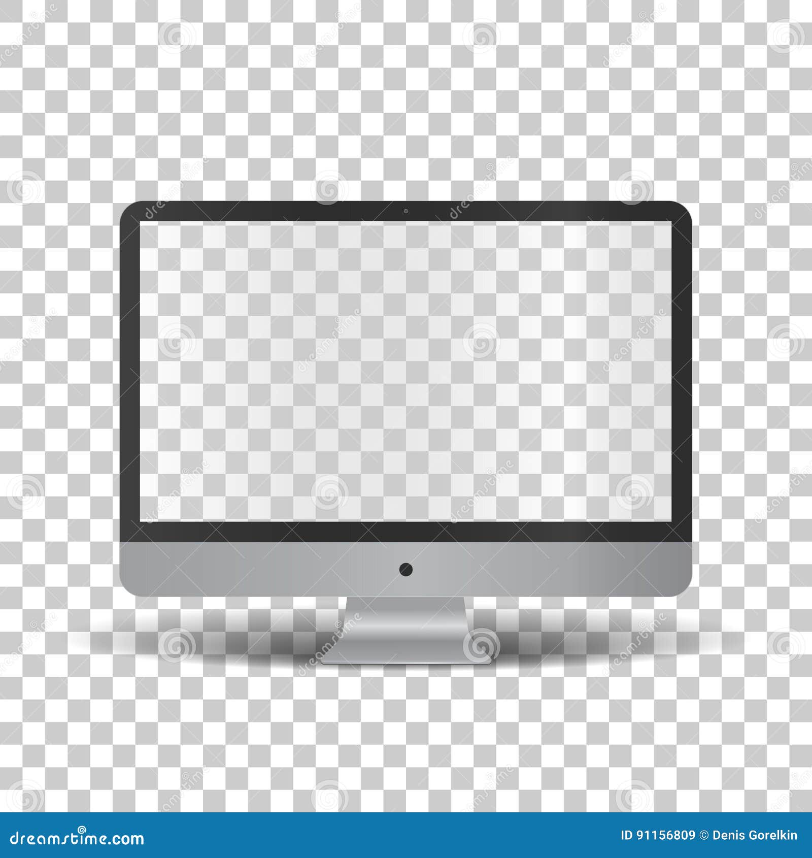 Monitor without Screen on Transparent Background. Stock Vector ...