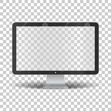 Monitor without Screen on Transparent Background. Stock Vector ...