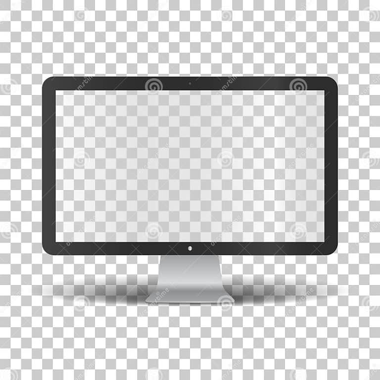 Monitor without Screen on Transparent Background. Stock Vector ...