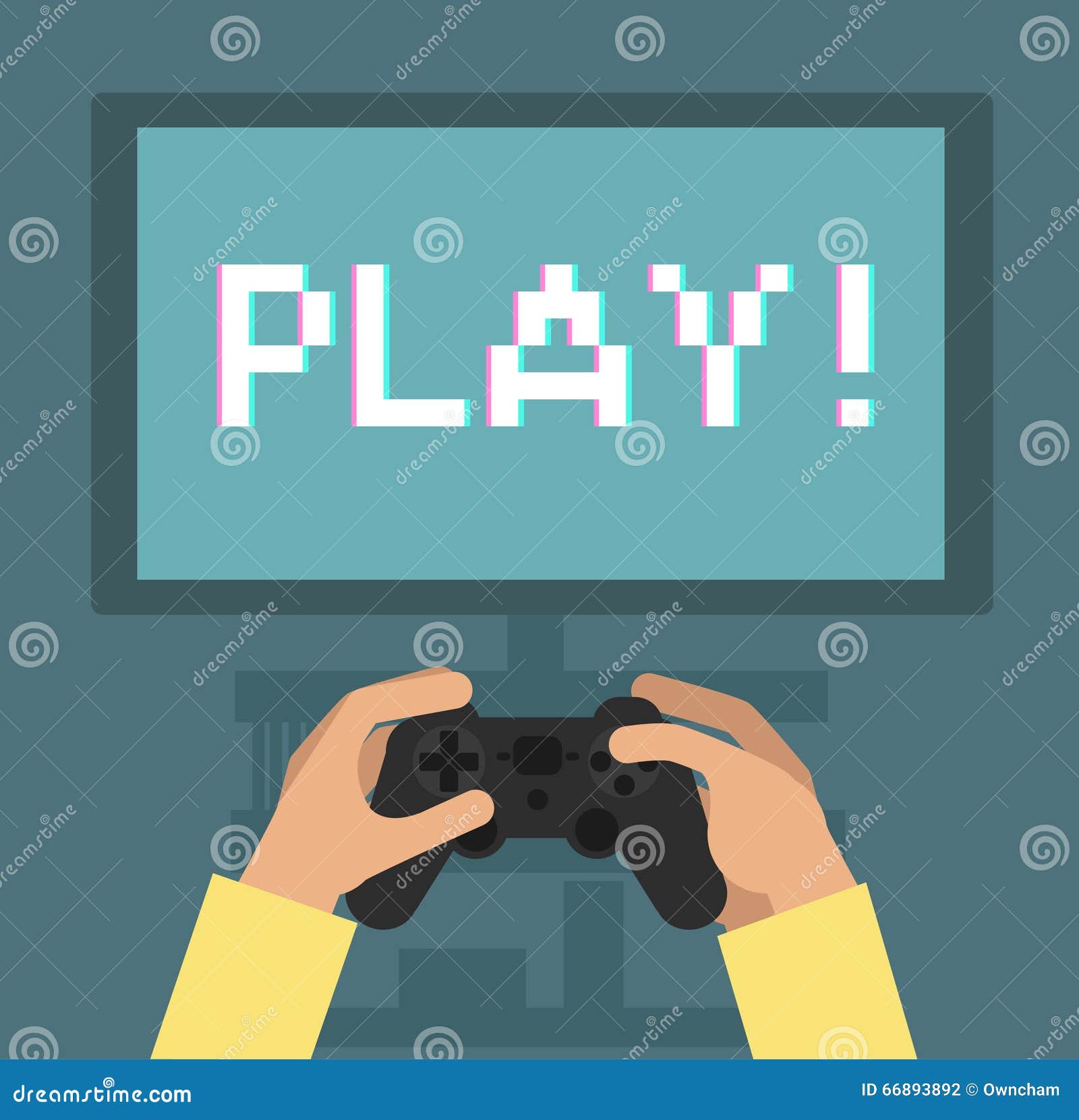 Monitor Screen with Video Game Stock Vector - Illustration of ...