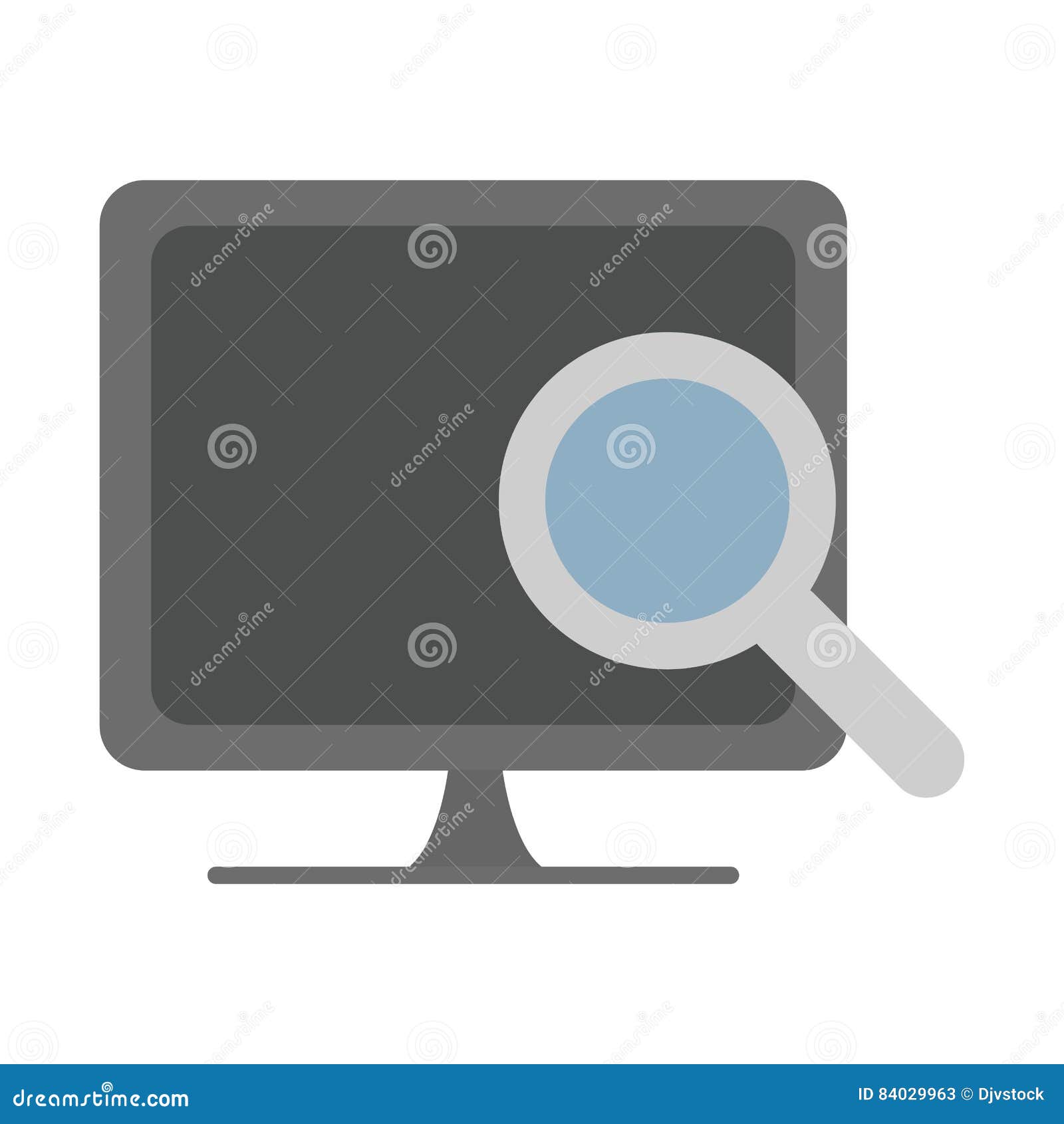 Monitor Search Computer Device Stock Illustration - Illustration of ...