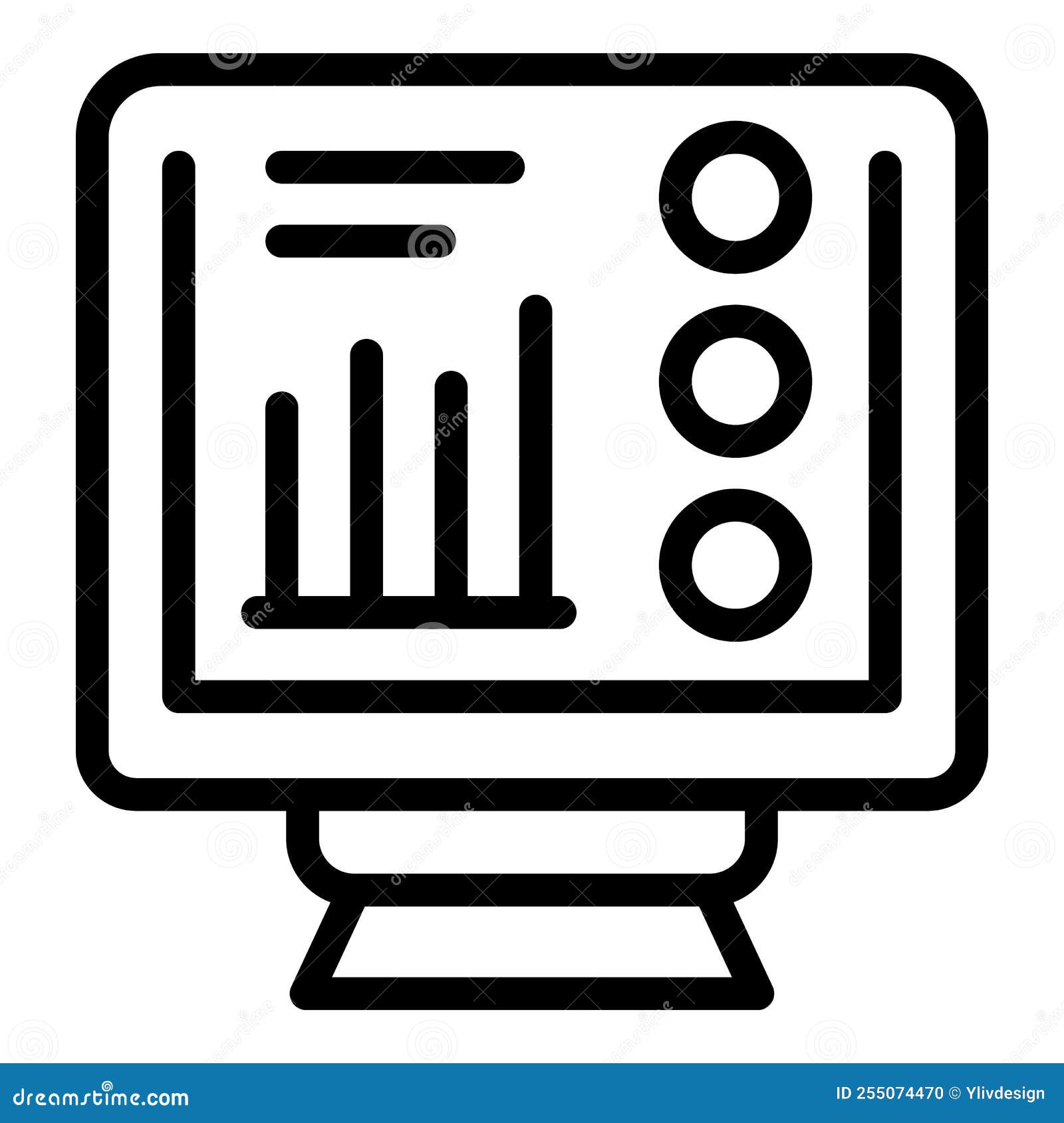 Monitor Service Icon Outline Vector. Idea Startup Stock Illustration ...