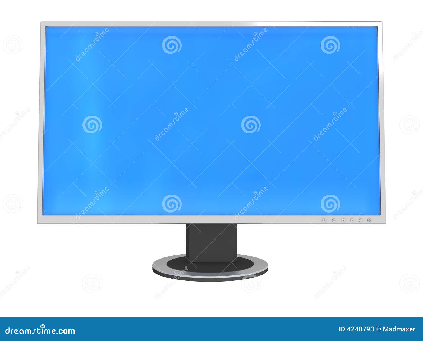 Monitor silver stock illustration. Illustration of dimensional - 4248793
