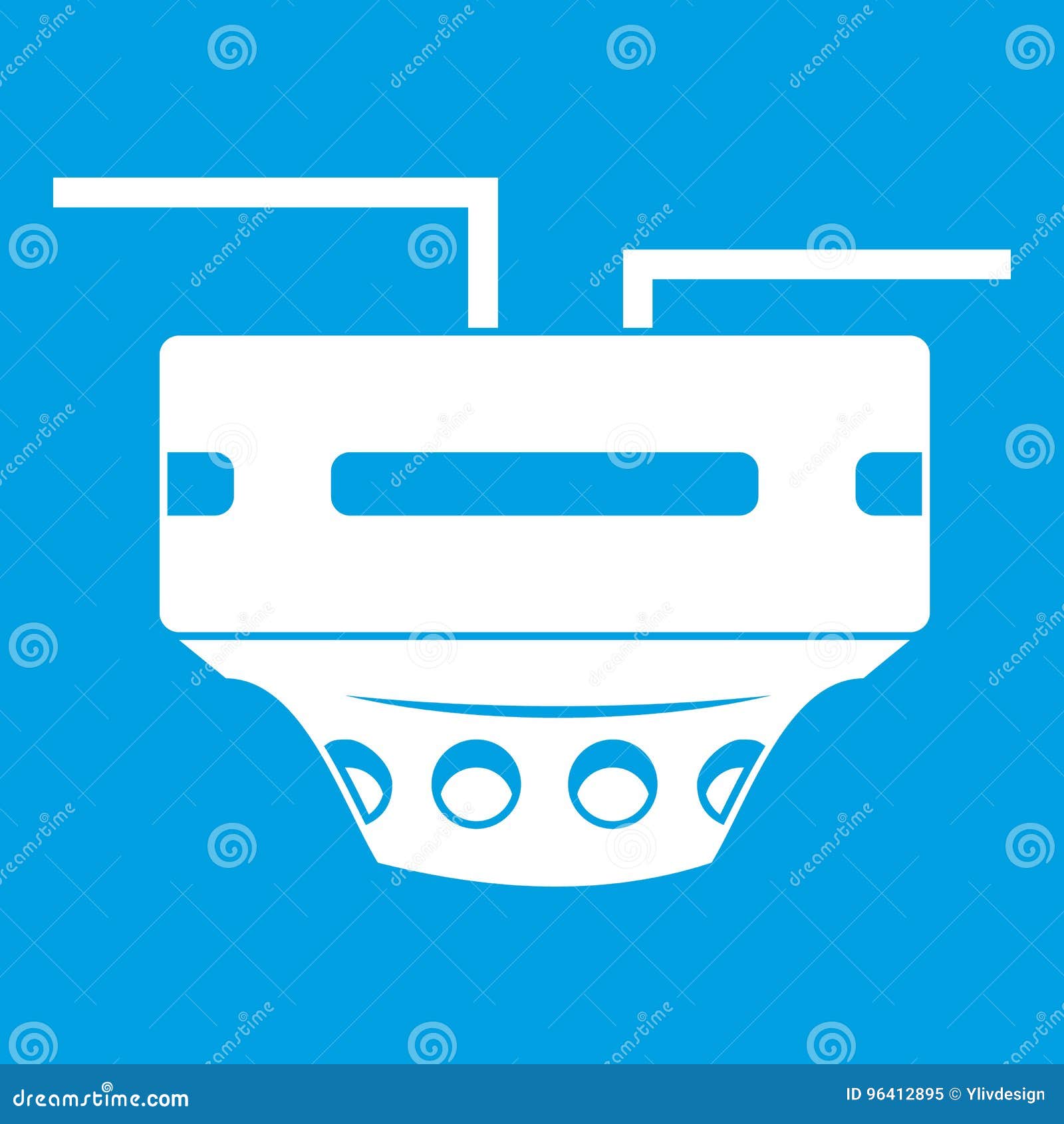 Monitor socket icon white stock vector. Illustration of communication ...