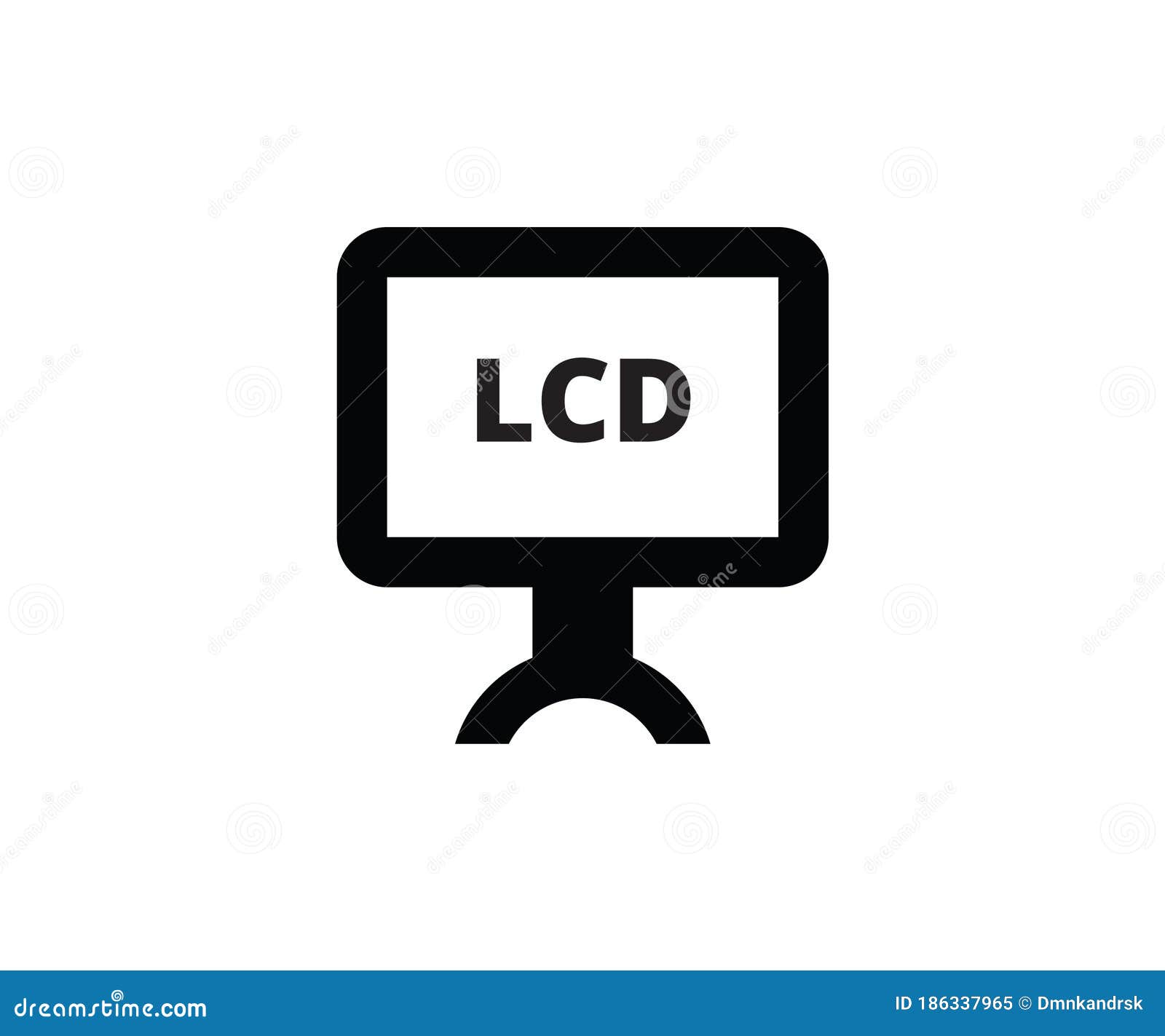 Monitor Symbol LCD Technology Stock Vector - Illustration of desktop ...