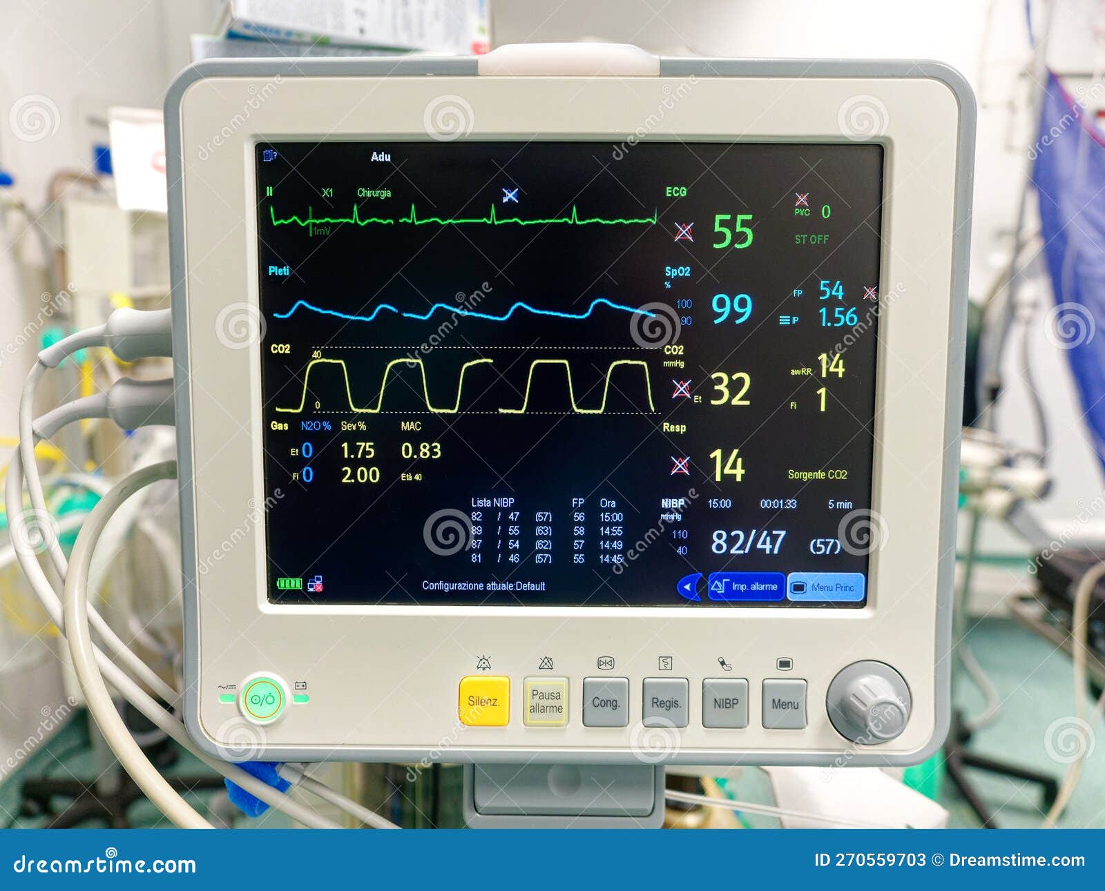 Monitor Technology Computer in the Hospital Surgery Room Stock Image ...