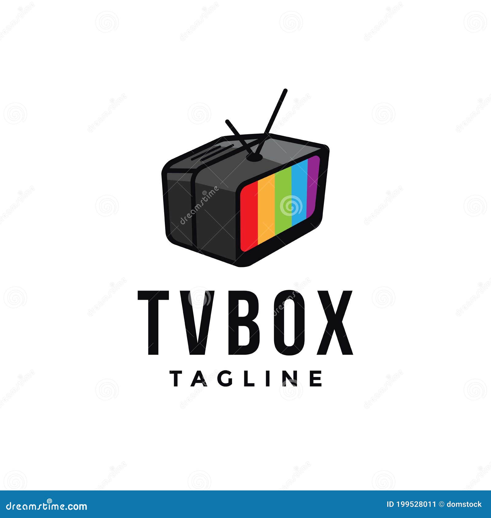 Monitor Television TV Box Logo Icon Vector, Broadcasting Entertainment ...