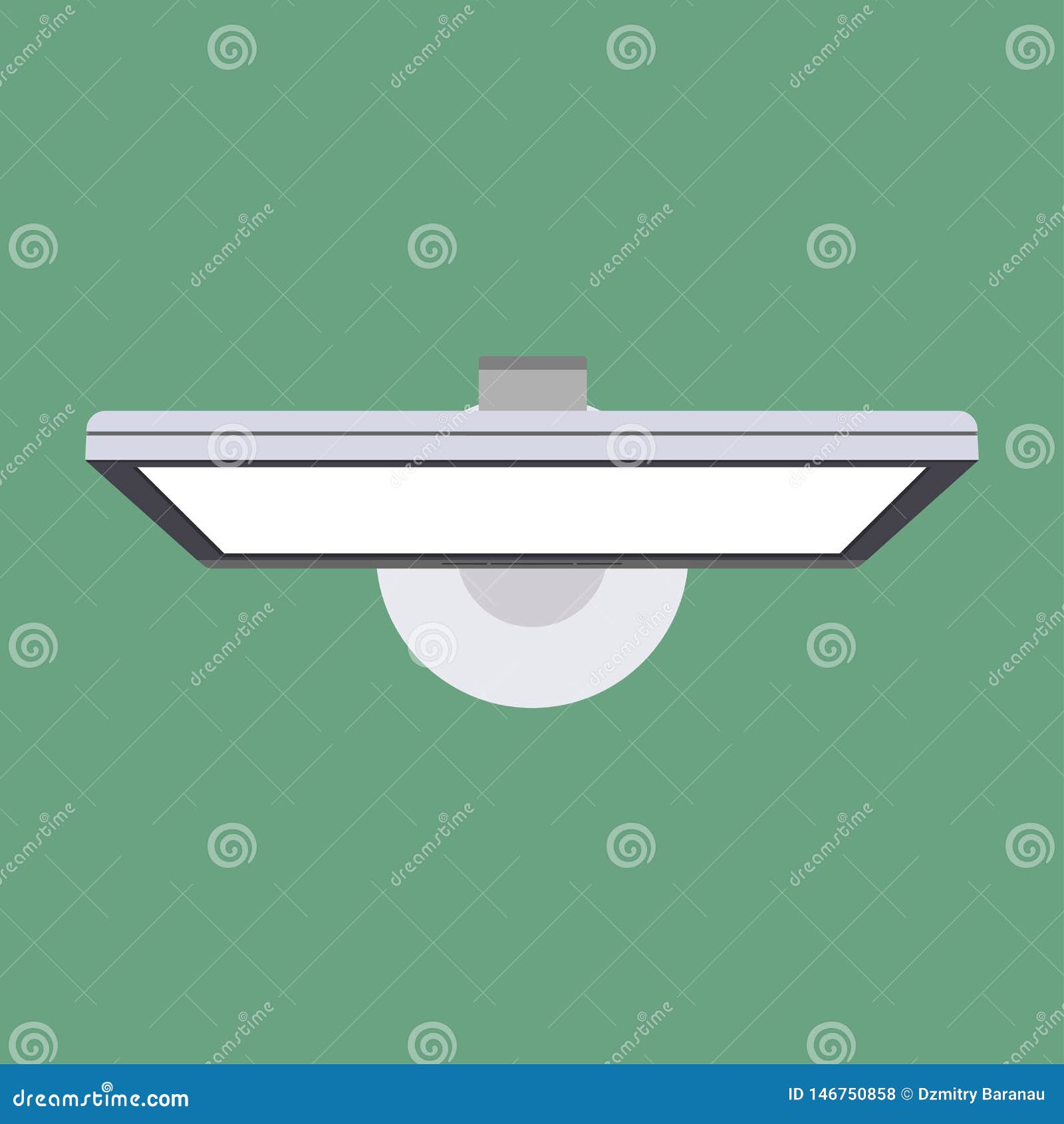 Monitor Top View Screen Computer Equipment Vector Icon Above ...