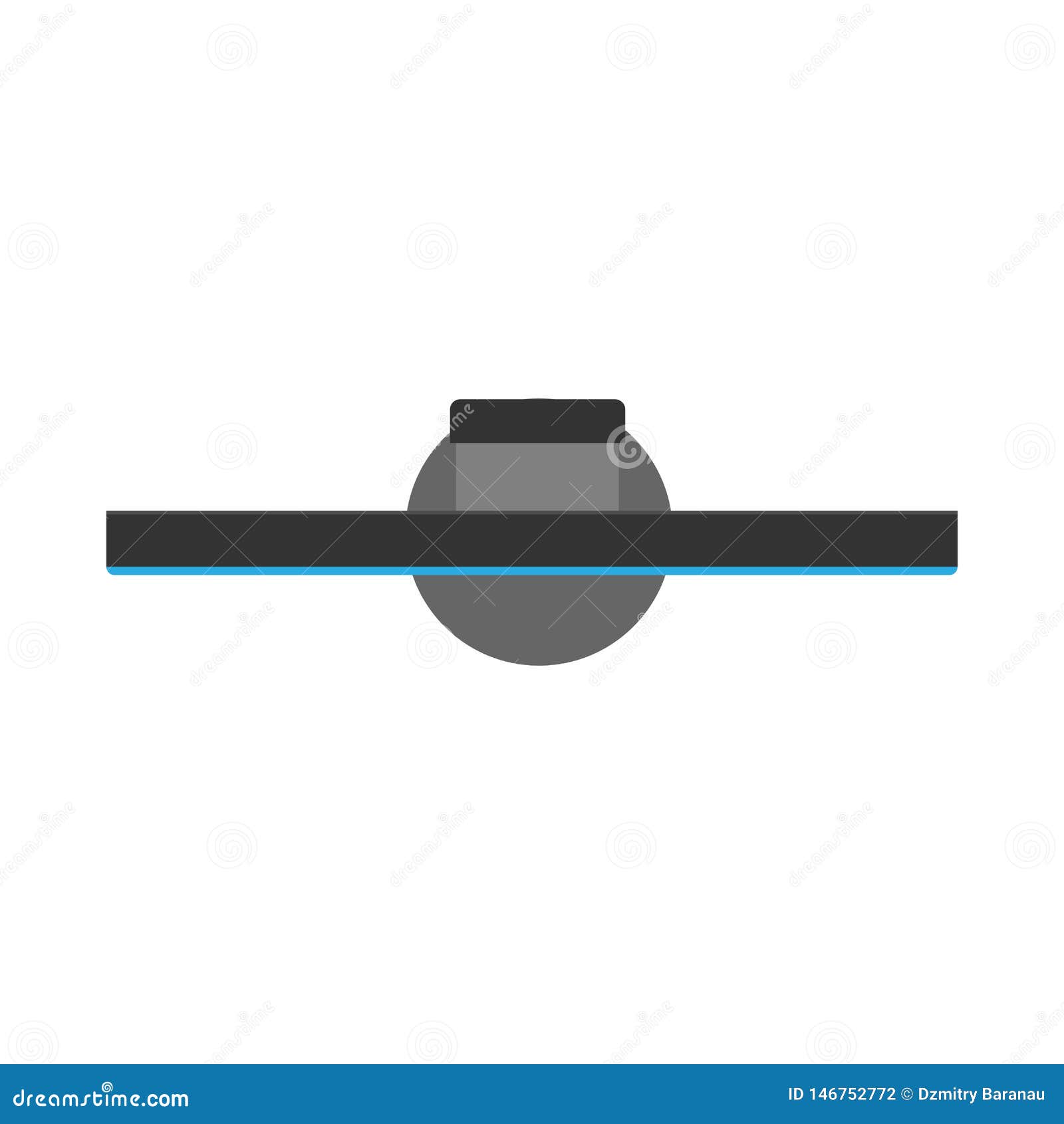 Monitor Top View Screen Computer Equipment Vector Icon. Electronic ...