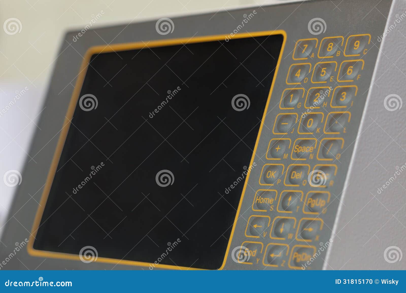 Monitor with Touch-sensitive Buttons on Machine Stock Photo - Image of ...