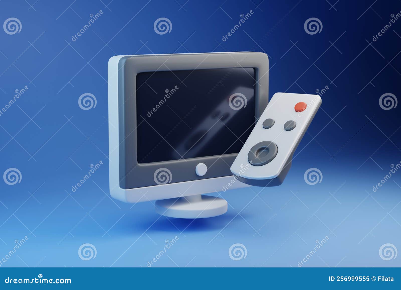 Monitor tv and controller stock illustration. Illustration of ...