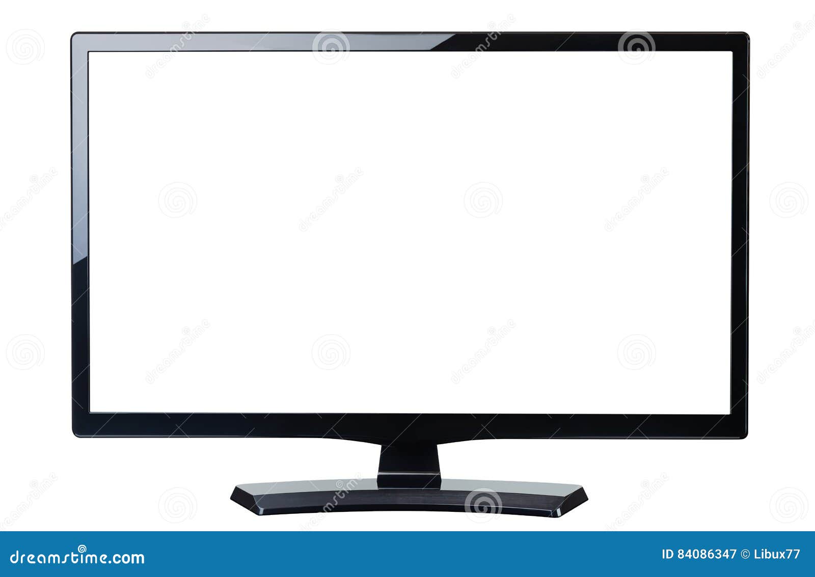 Monitor TV De La Pantalla En Blanco Aislado Imagen de archivo - Imagen ...