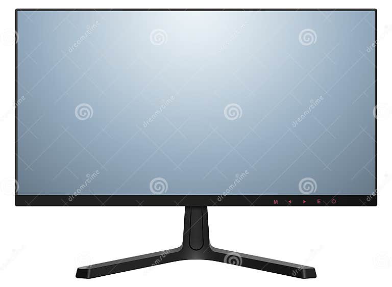 Monitor TV Isolated, Front View 3d Icon Stock Vector - Illustration of ... Monitor TV Isolated, Front View 3d Icon Stock Vector - Illustration of ...