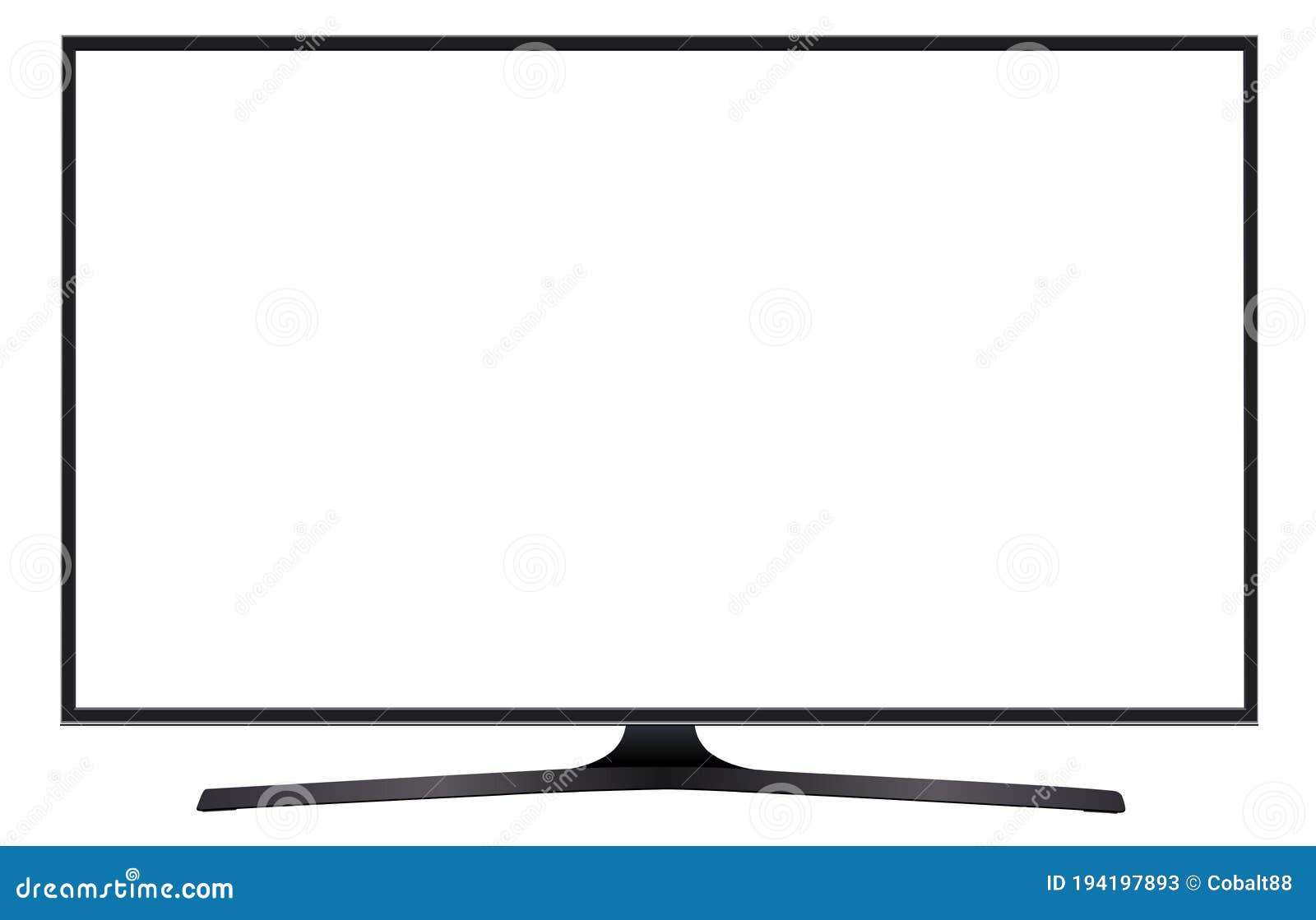 Monitor TV isolated stock vector. Illustration of display - 194197893
