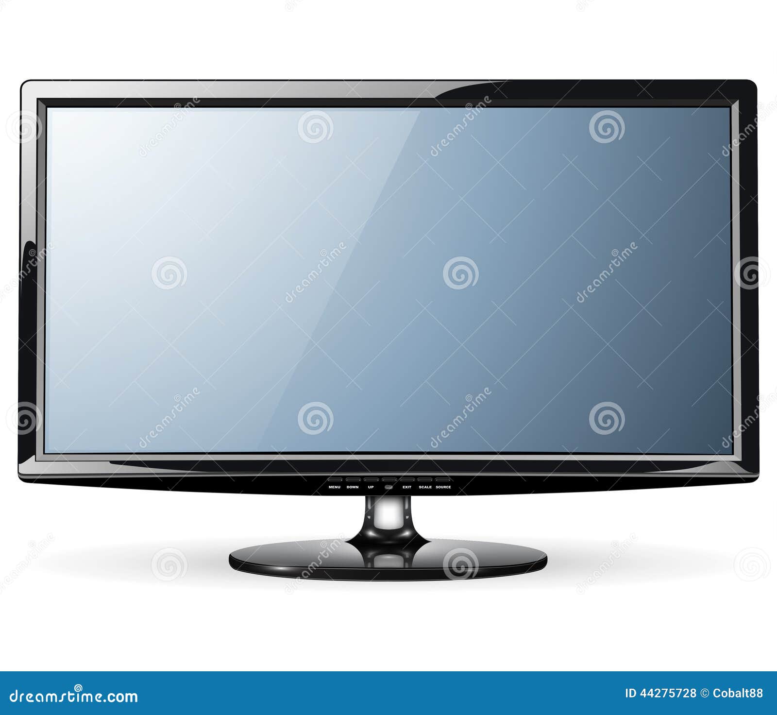 Monitor TV stock vector. Illustration of shape, reflection - 44275728